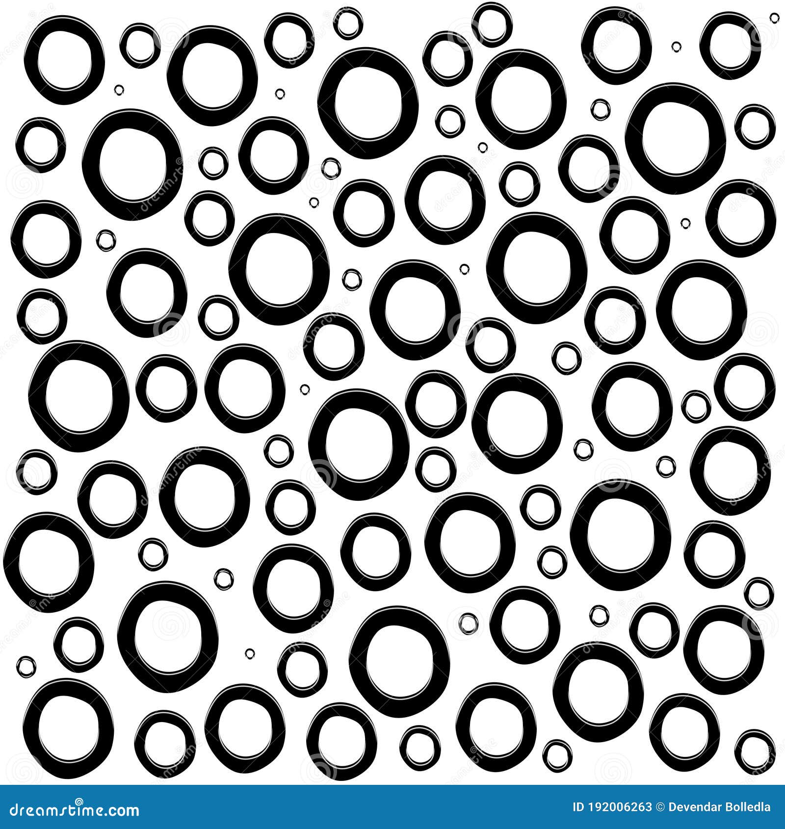 Circular Shapes Pattern Making on Plain White Background Stock ...