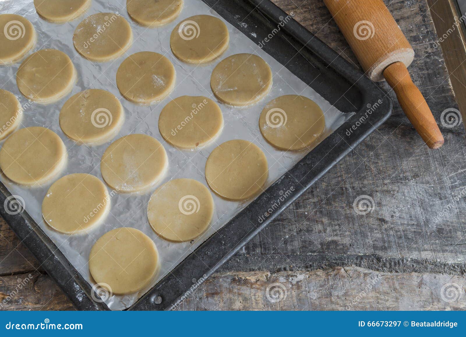 Circular Shortbread Cookies Stock Image - Image of confectionery ...