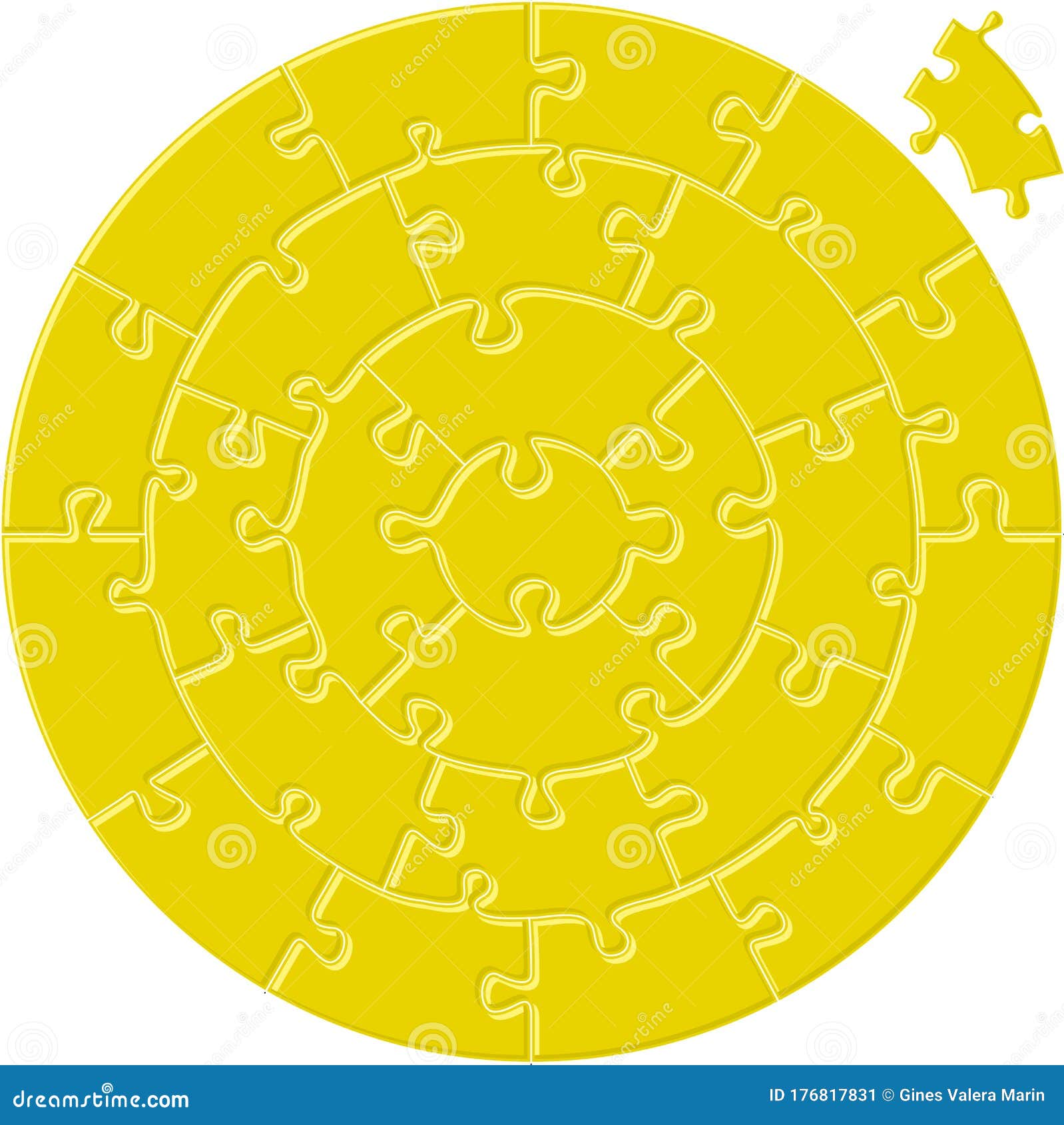 Concentric Puzzle Cartoon Vector | CartoonDealer.com #21171953