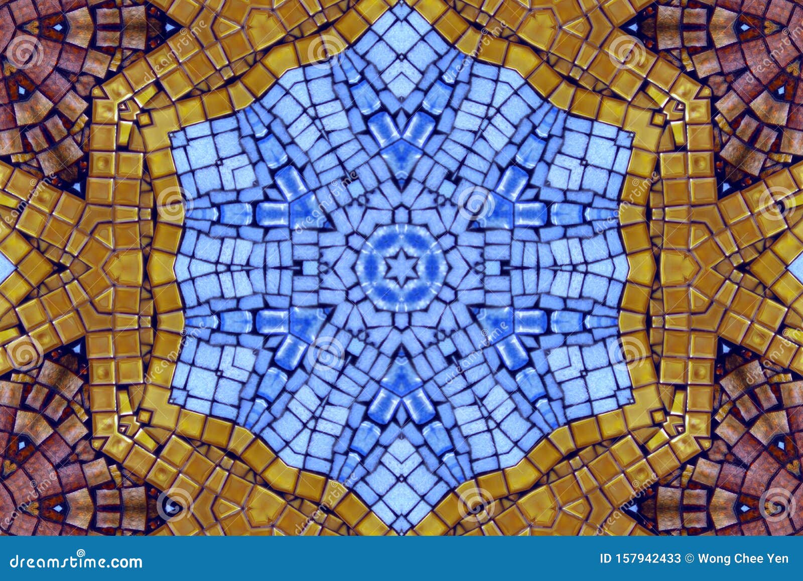 Circular Six Sided Pattern Background Of Tiles Royalty-Free Stock ...