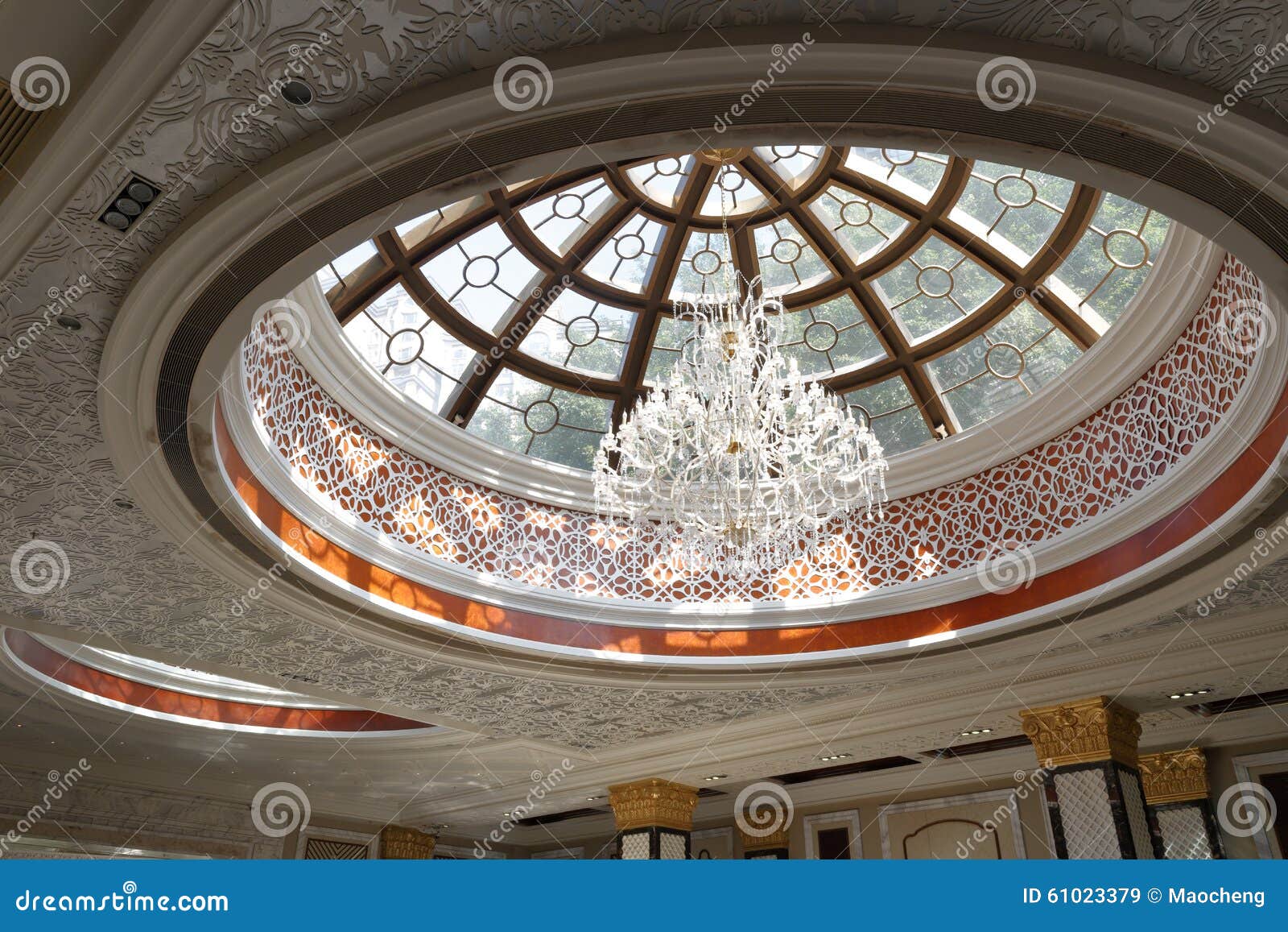 Circular skylight stock image. Image of center, bright - 61023379