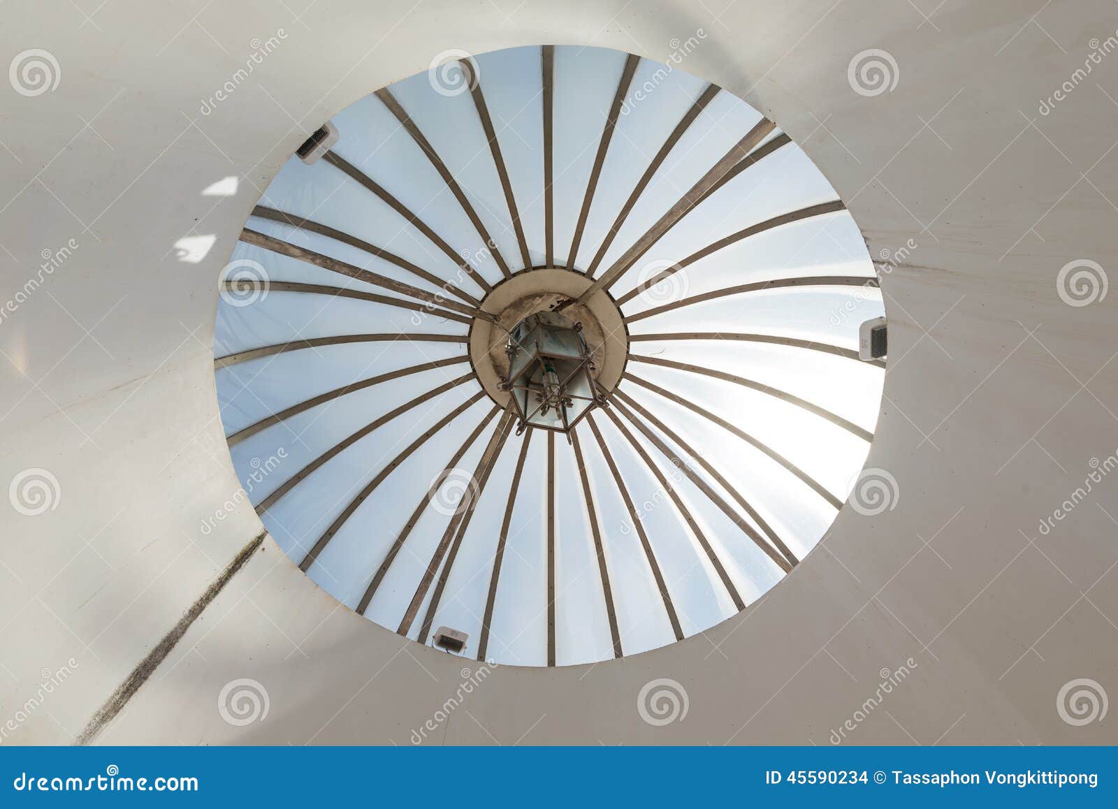 Circular skylight roof stock photo. Image of design, architecture ...