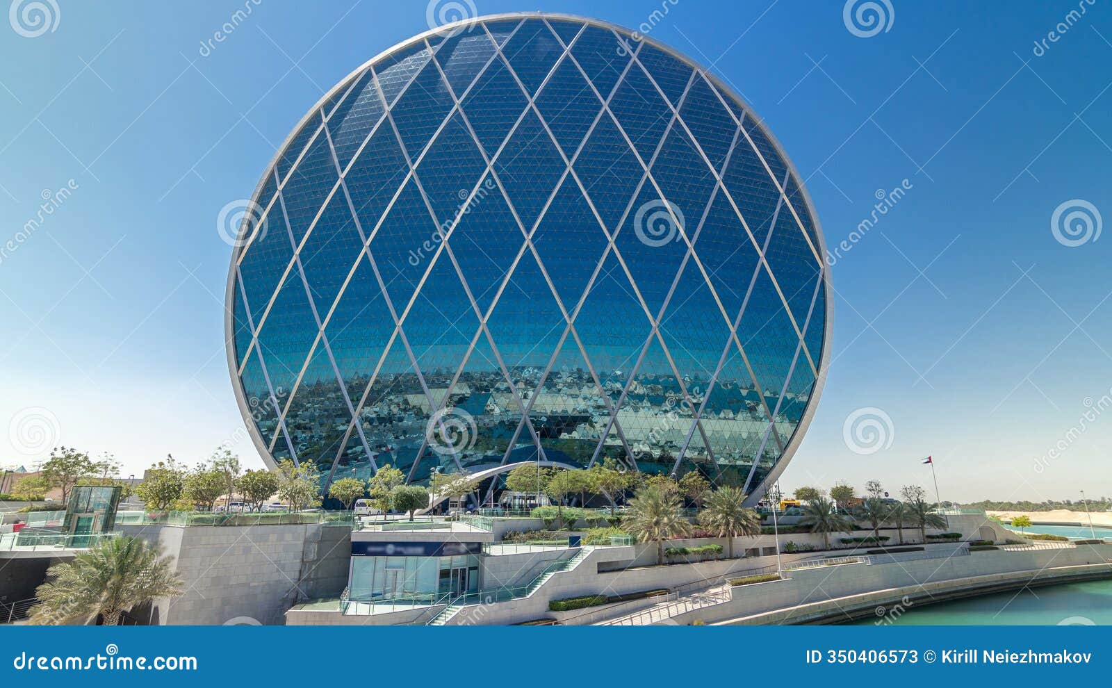 Circular Skyscraper Aldar Headquarters Building Timelapse Hyperlapse in ...