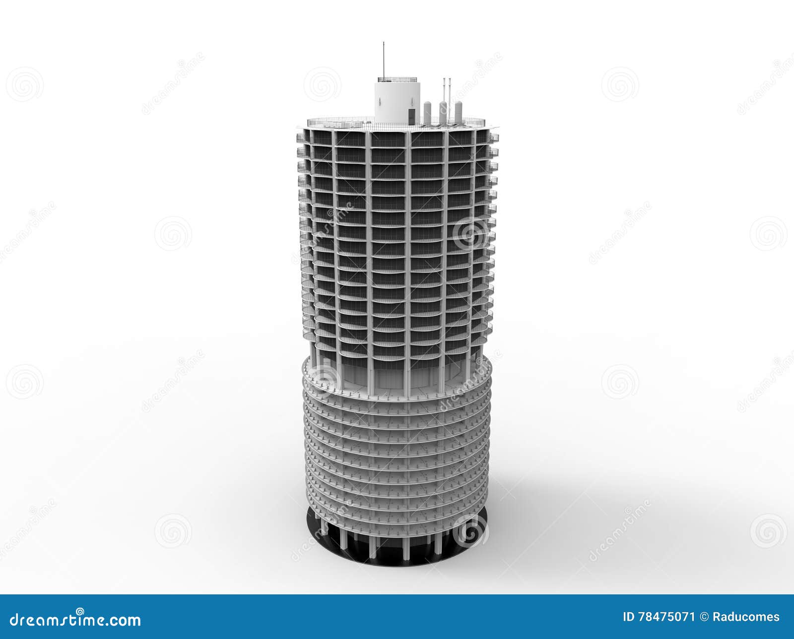 Circular skyscraper stock illustration. Illustration of background ...