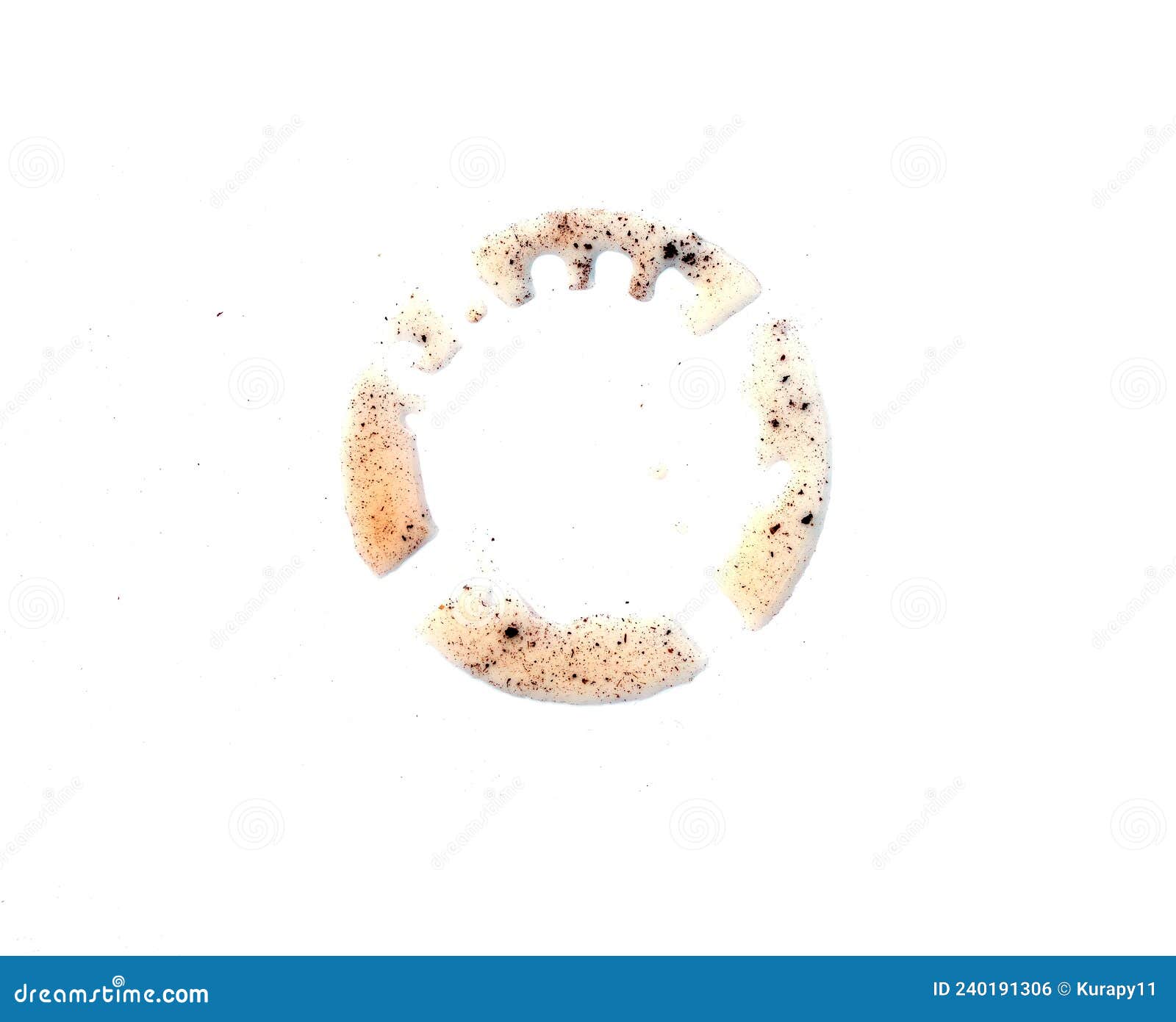 Circular Soil Stains on White Stock Photo - Image of black, nature ...