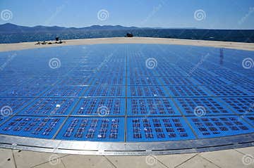 Circular Solar Panel stock image. Image of pavement, shore - 15235417
