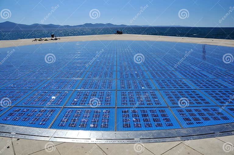 Circular Solar Panel stock image. Image of pavement, shore - 15235417