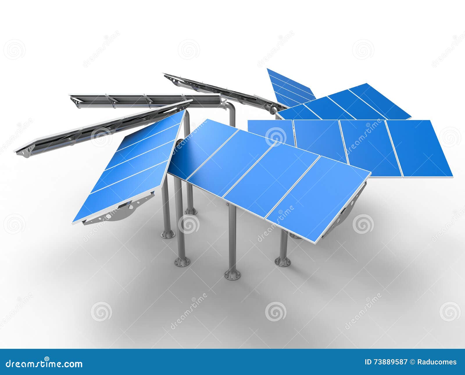 Circular Solar Panel System Stock Illustration - Illustration of moving ...