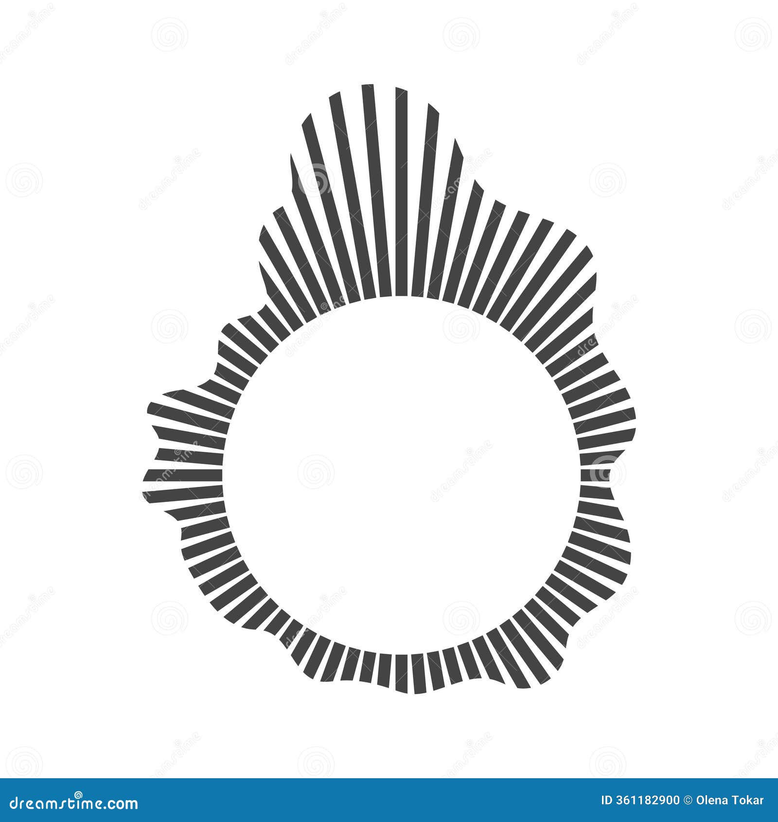 Circular Sound Wave. Sound Line, Radial Spectrum, Sound Equalizer ...