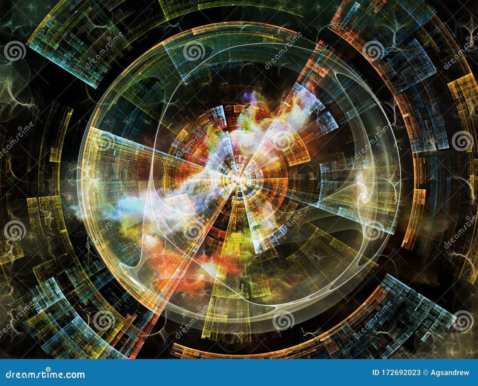 Circular Space stock illustration. Illustration of symmetry - 172692023