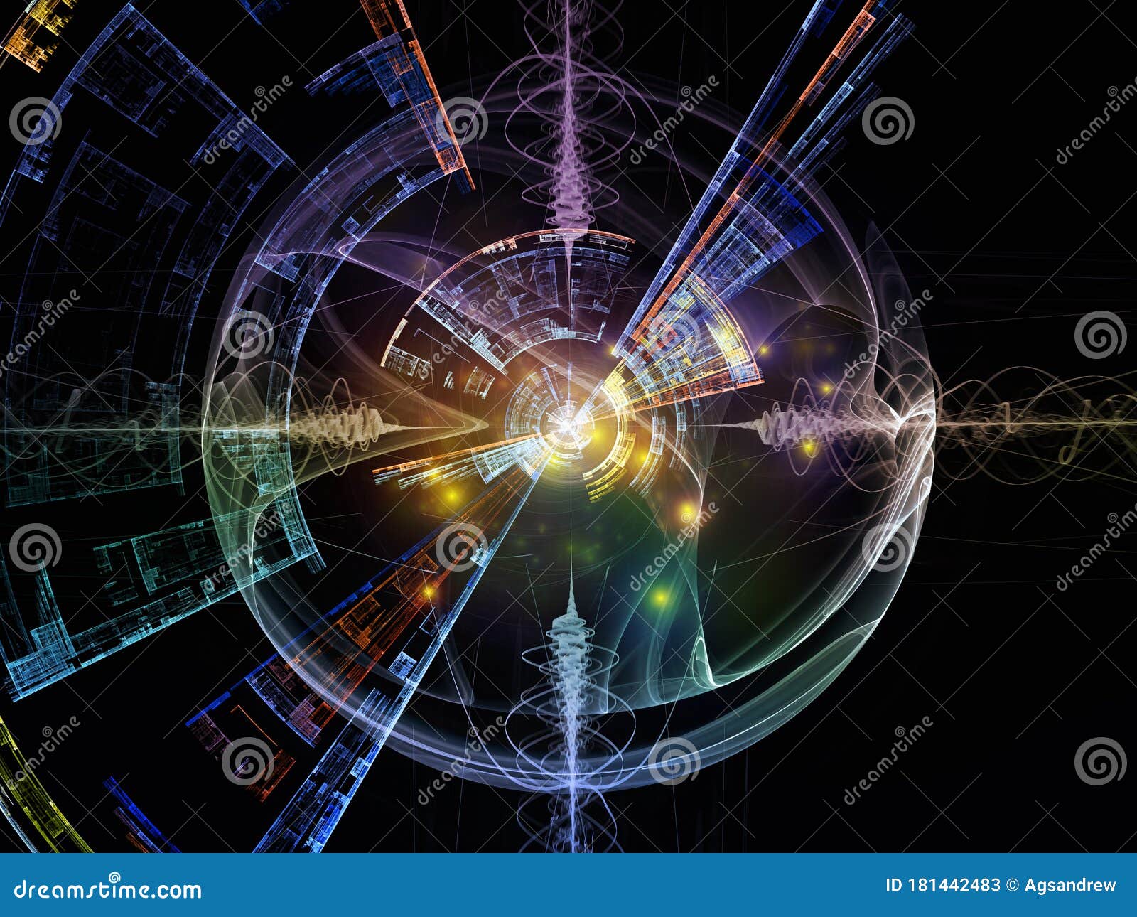 Circular Space stock illustration. Illustration of backdrop - 181442483