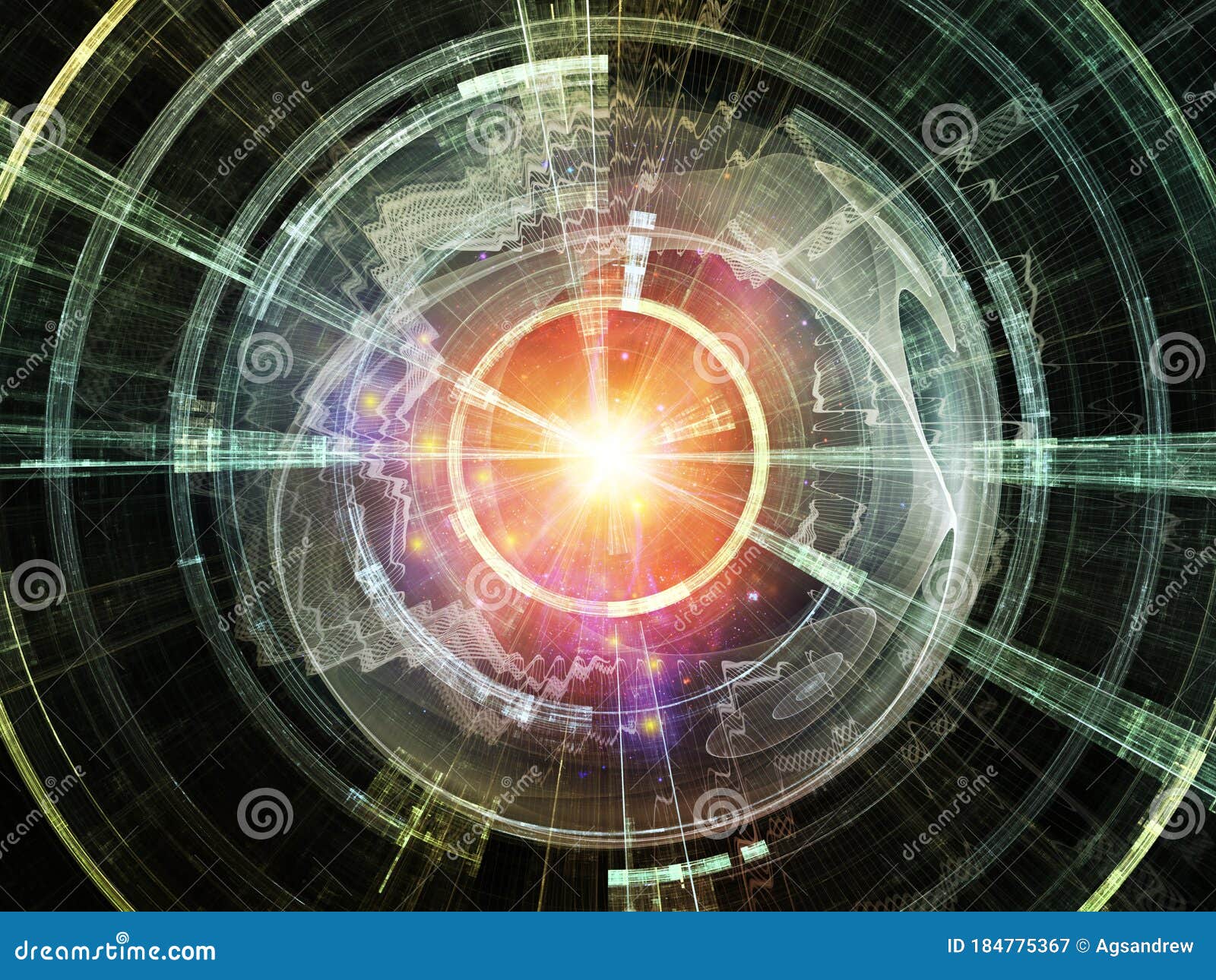 Circular Space stock illustration. Illustration of symmetry - 184775367