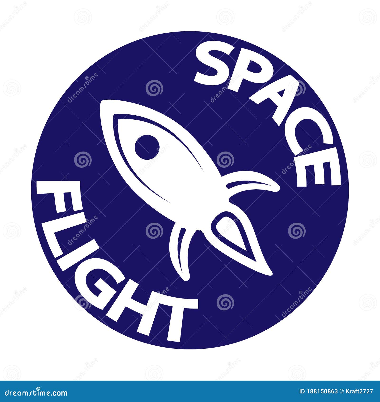 Circular space flight logo stock vector. Illustration of circular ...
