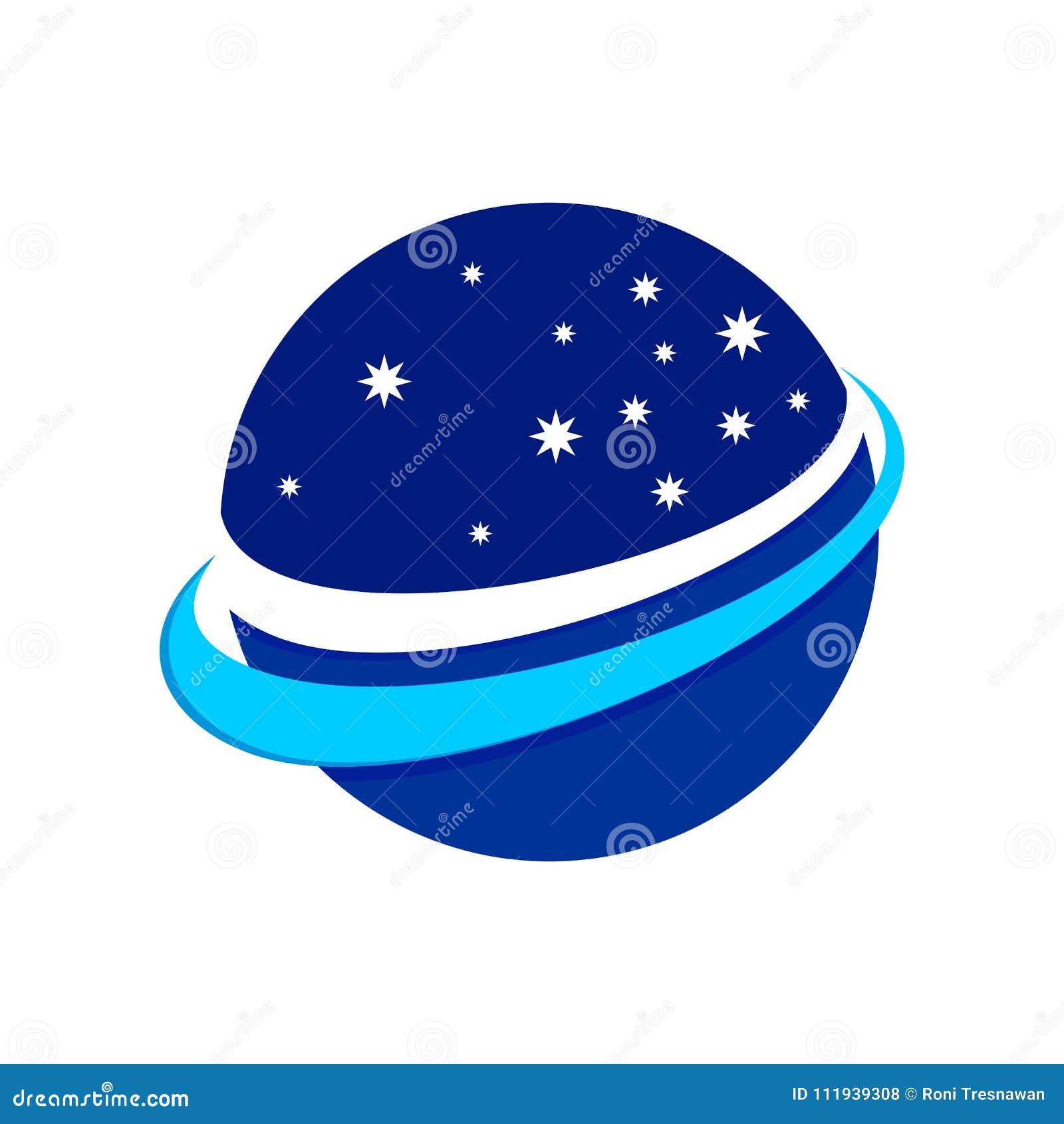 Circular Space Stars Flight Symbol Logo Design Stock Vector ...