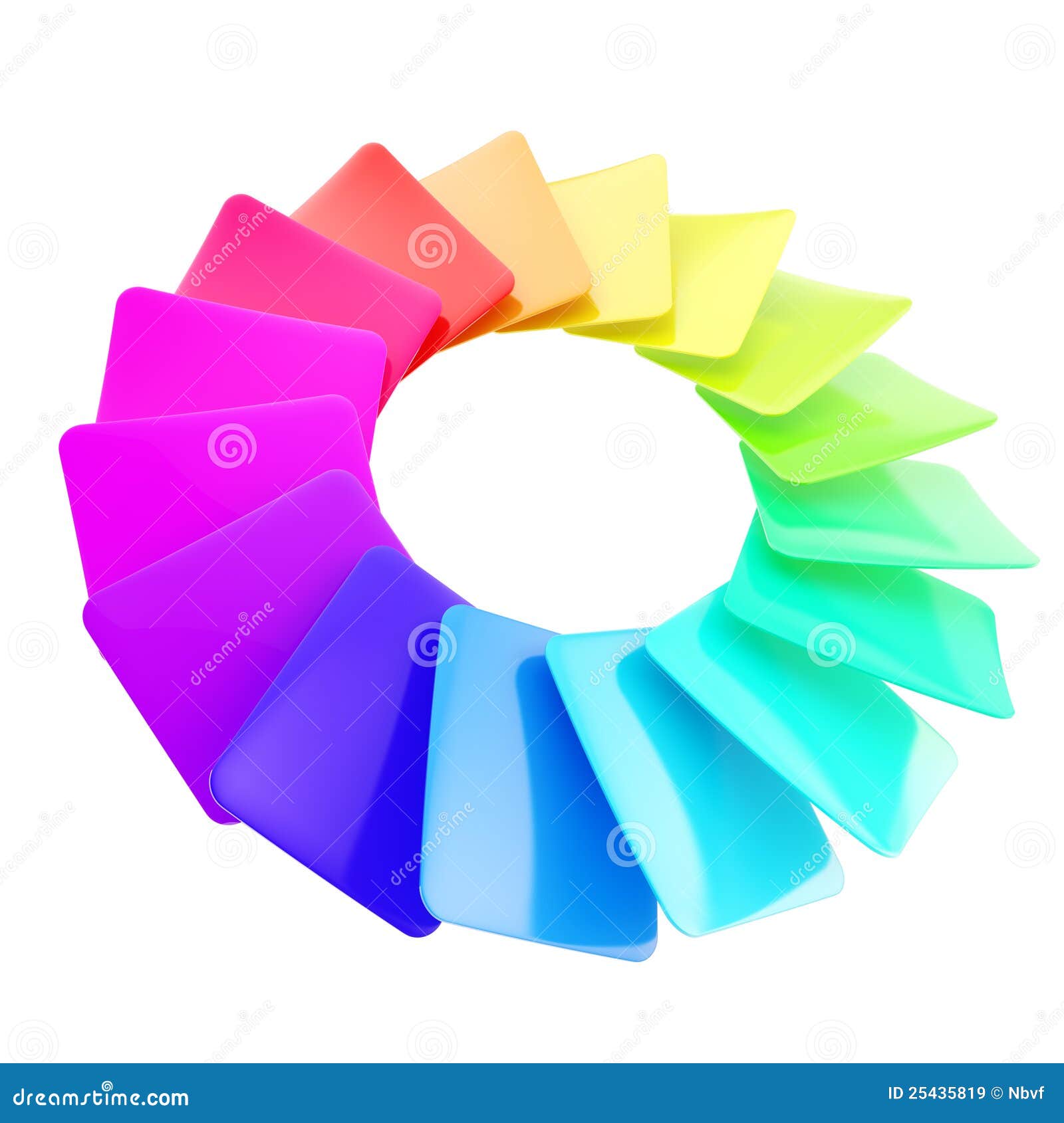 Set Of Circular Spectrum Wheels, Collection Of Rounded Diagrams Vector ...