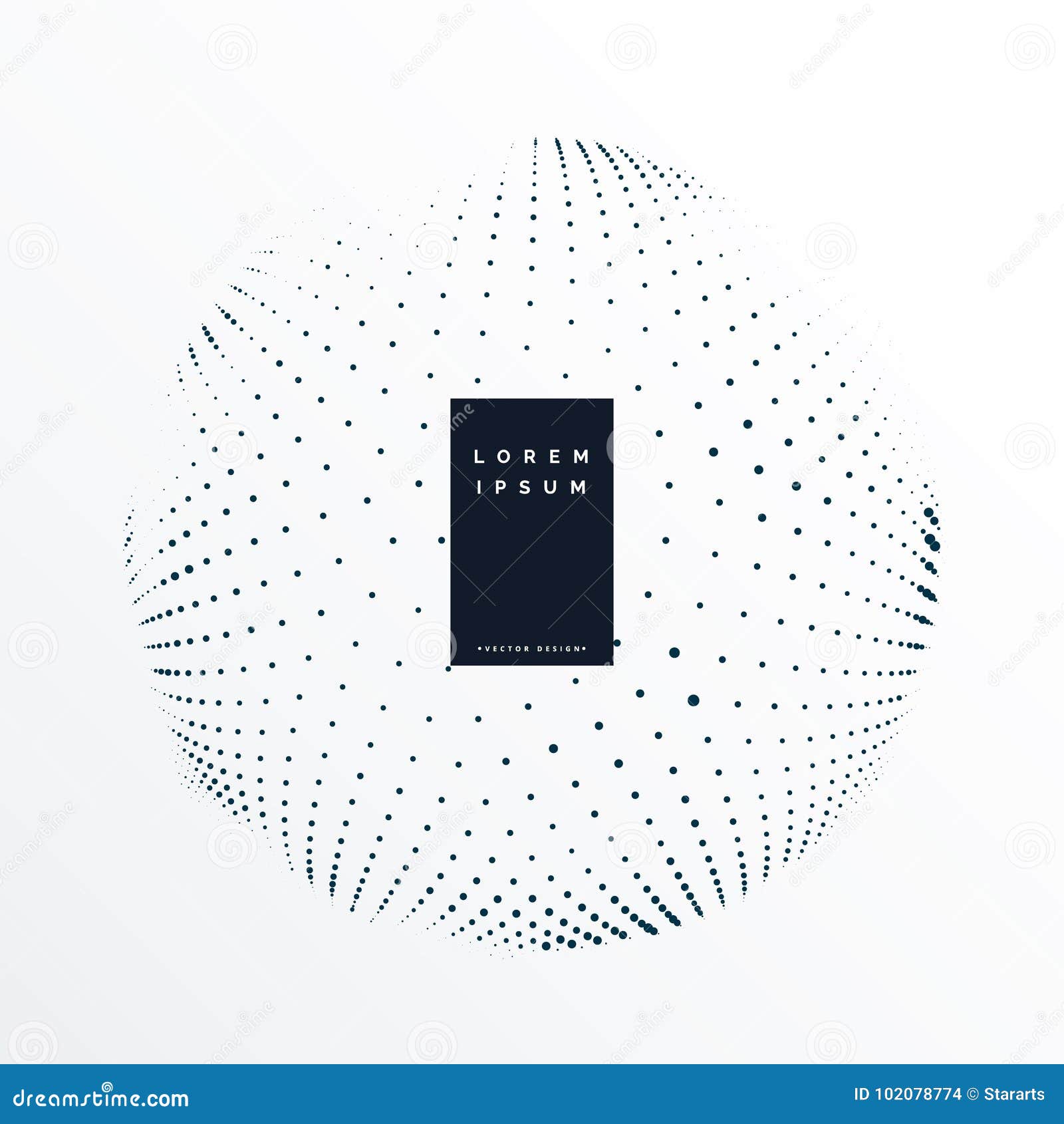 Circular Sphere Made with Dots Background Stock Vector - Illustration ...