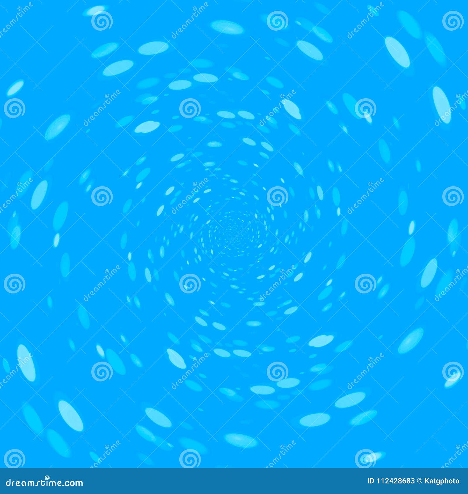 Circular Spiral Pattern on a Blue Background Stock Illustration ...
