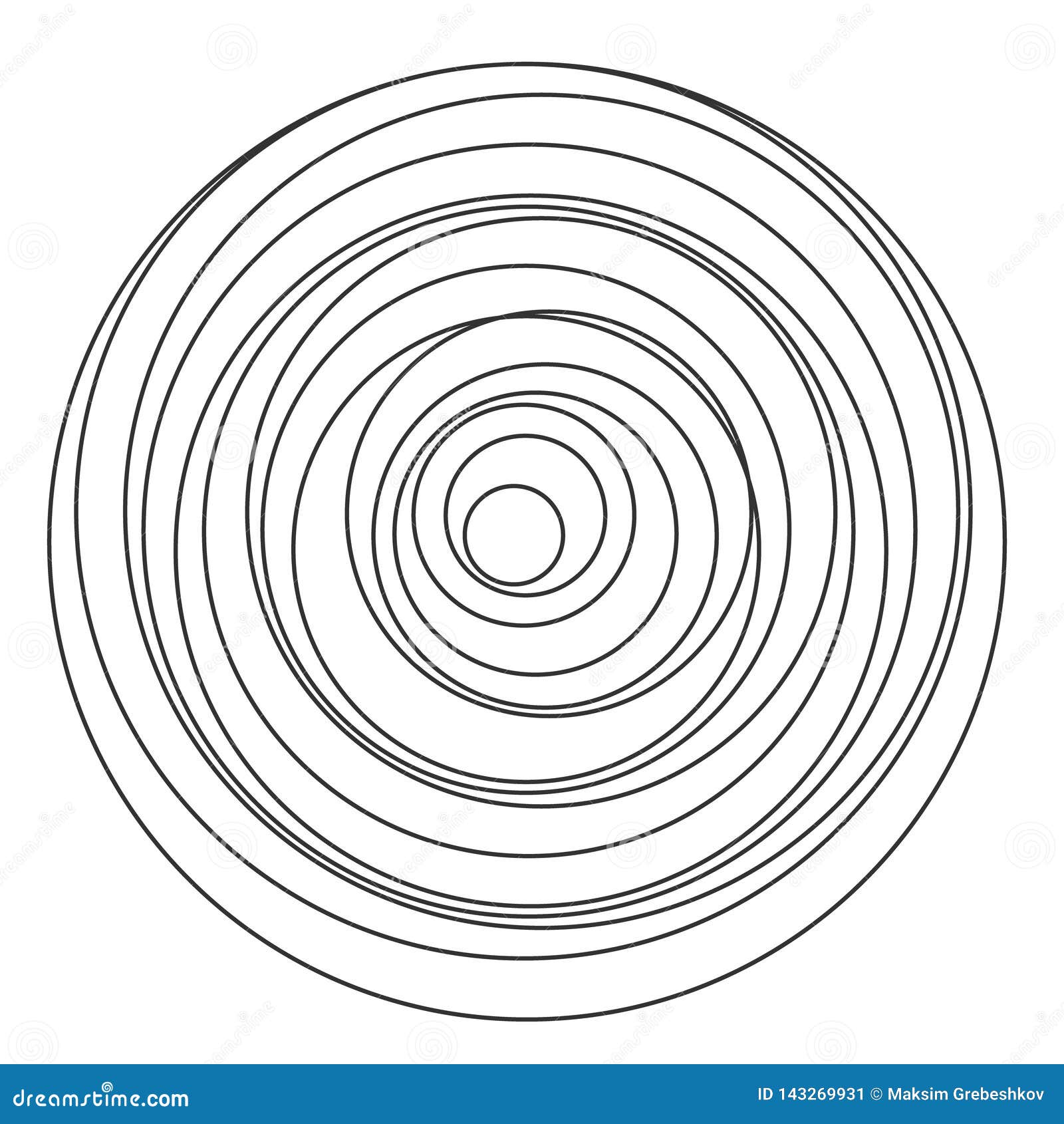 Circular spiral sound wave stock illustration. Illustration of circular ...