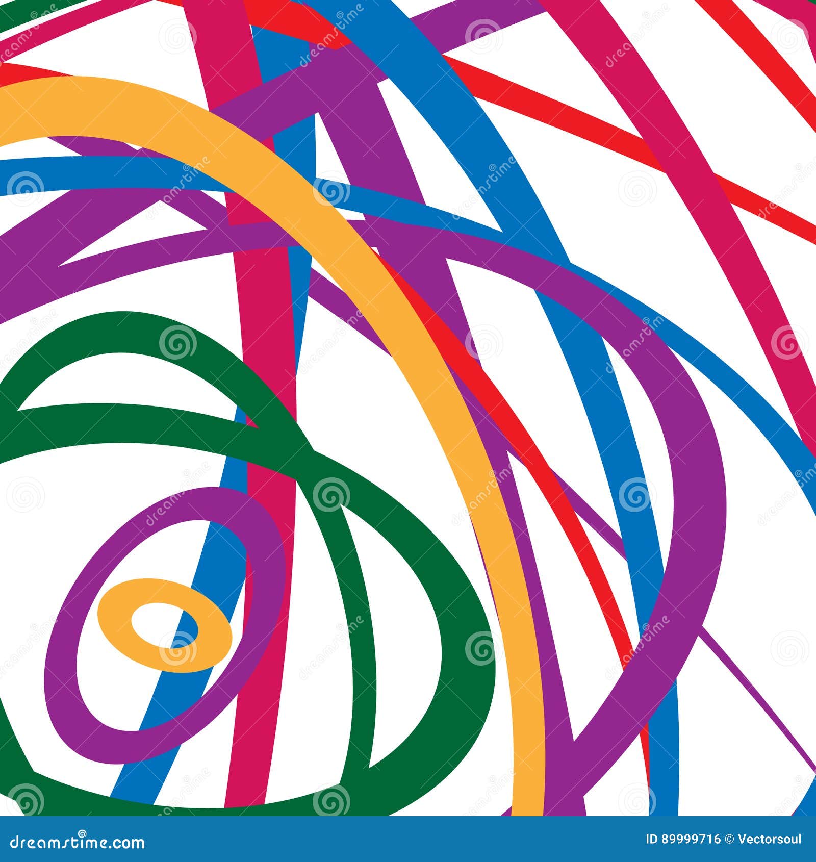 Circular Spirally Abstract Pattern with Colorful Ellipses. Random ...