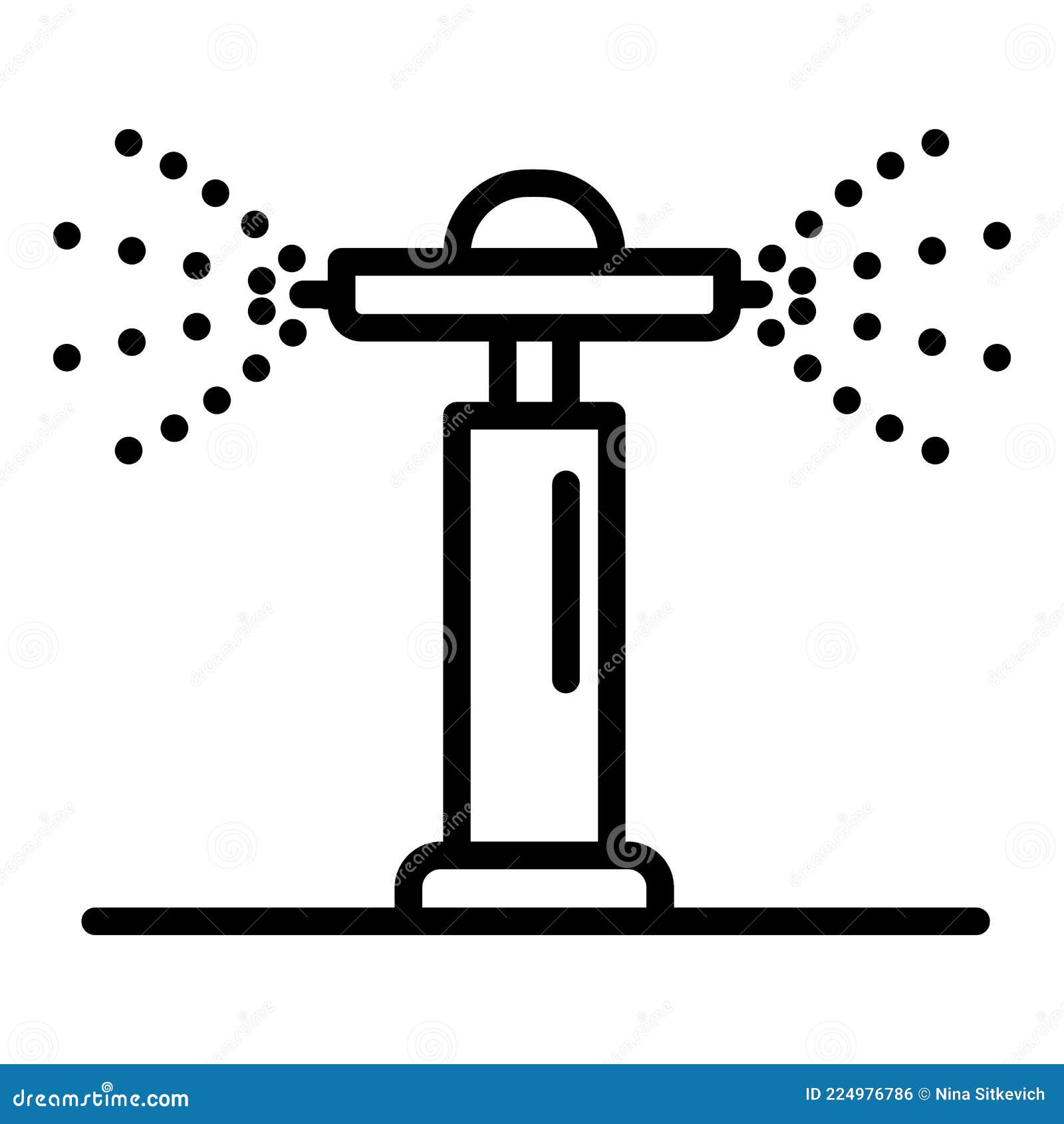 Circular Sprinkler Irrigation Icon, Outline Style Stock Vector ...