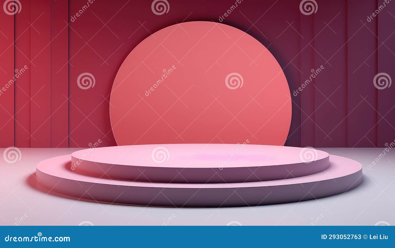Circular Stage with Soft Tones and Striking Colors Stock Illustration ...