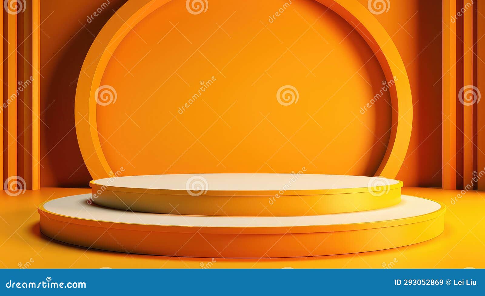 Circular Stage with Soft Tones and Striking Colors Stock Illustration ...