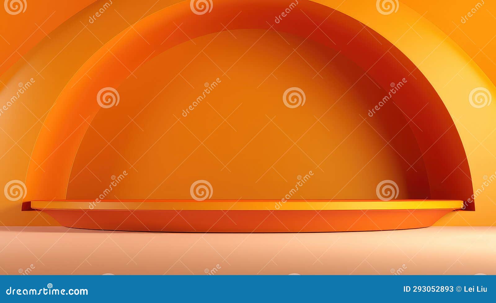 Circular Stage with Soft Tones and Striking Colors Stock Illustration ...