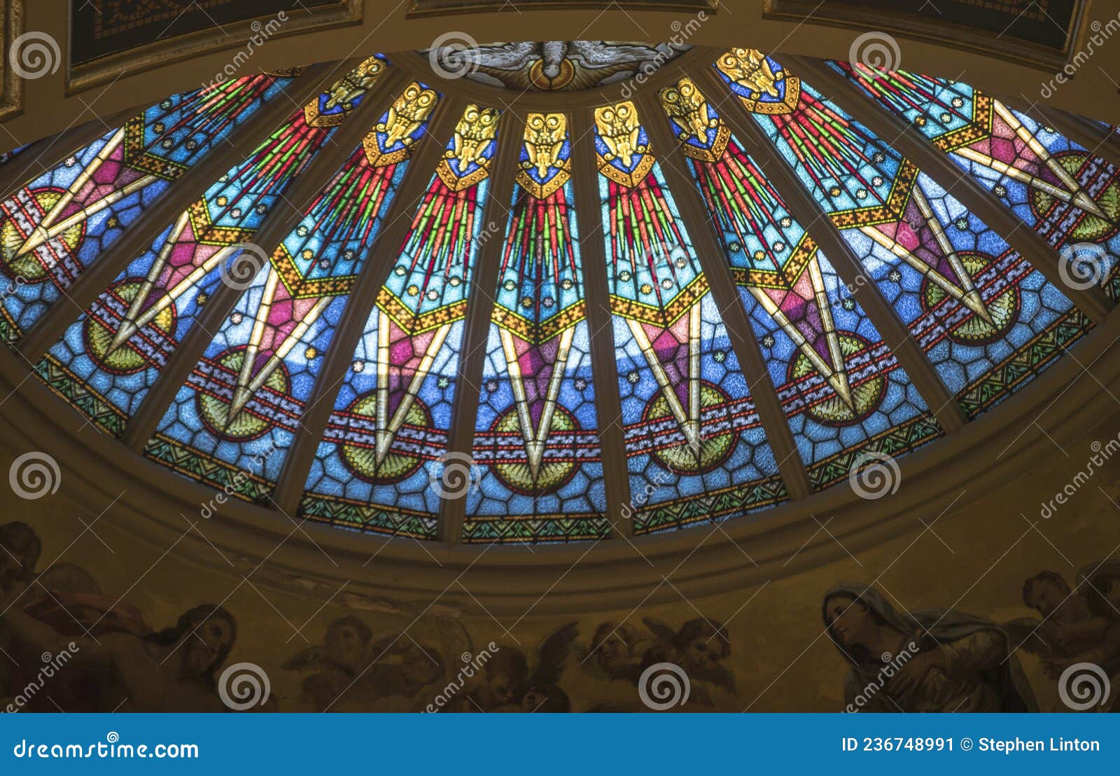A Stained Glass Window stock image. Image of holy, religious - 236748991