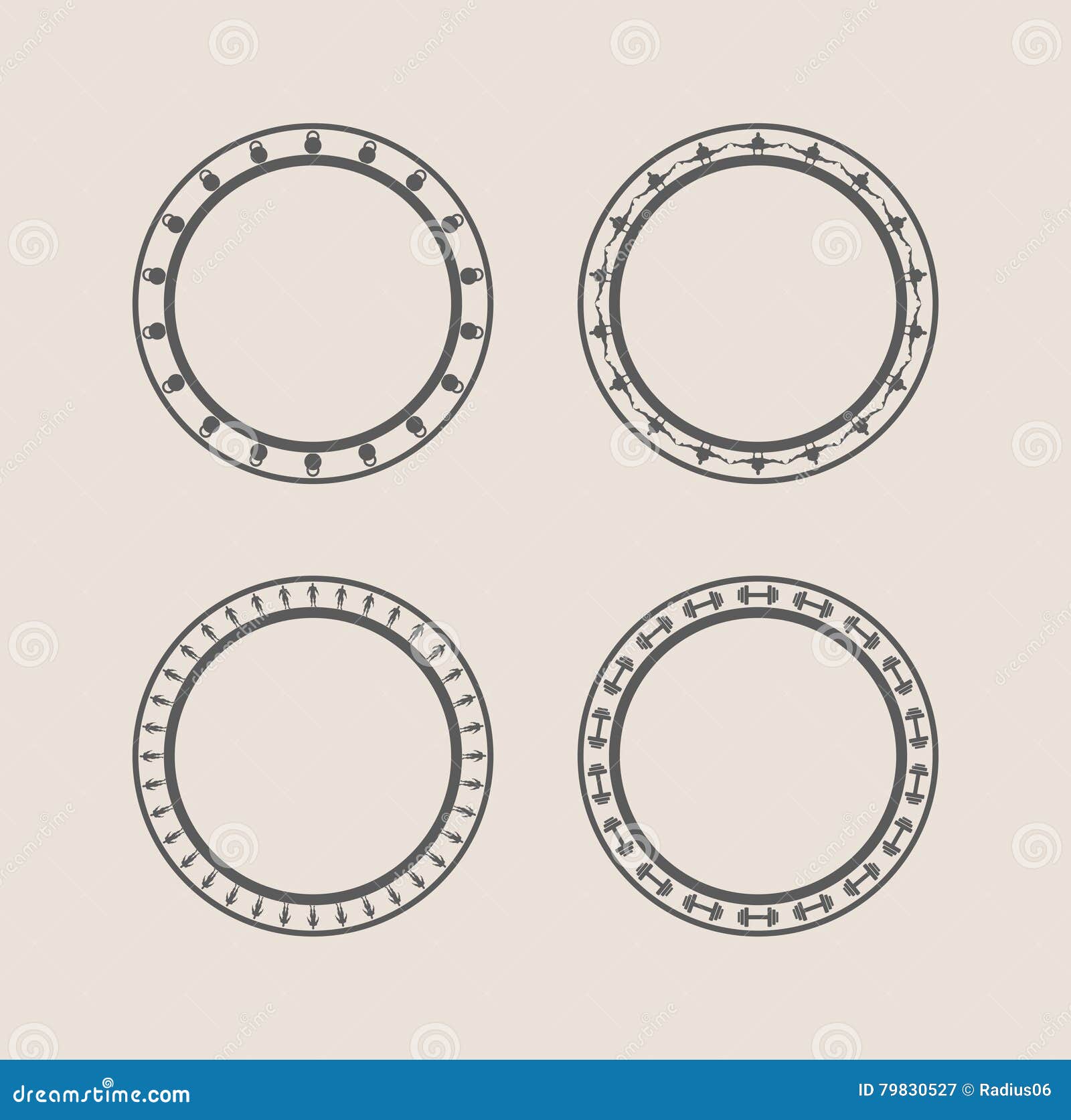 Circular stamps set stock vector. Illustration of element - 79830527