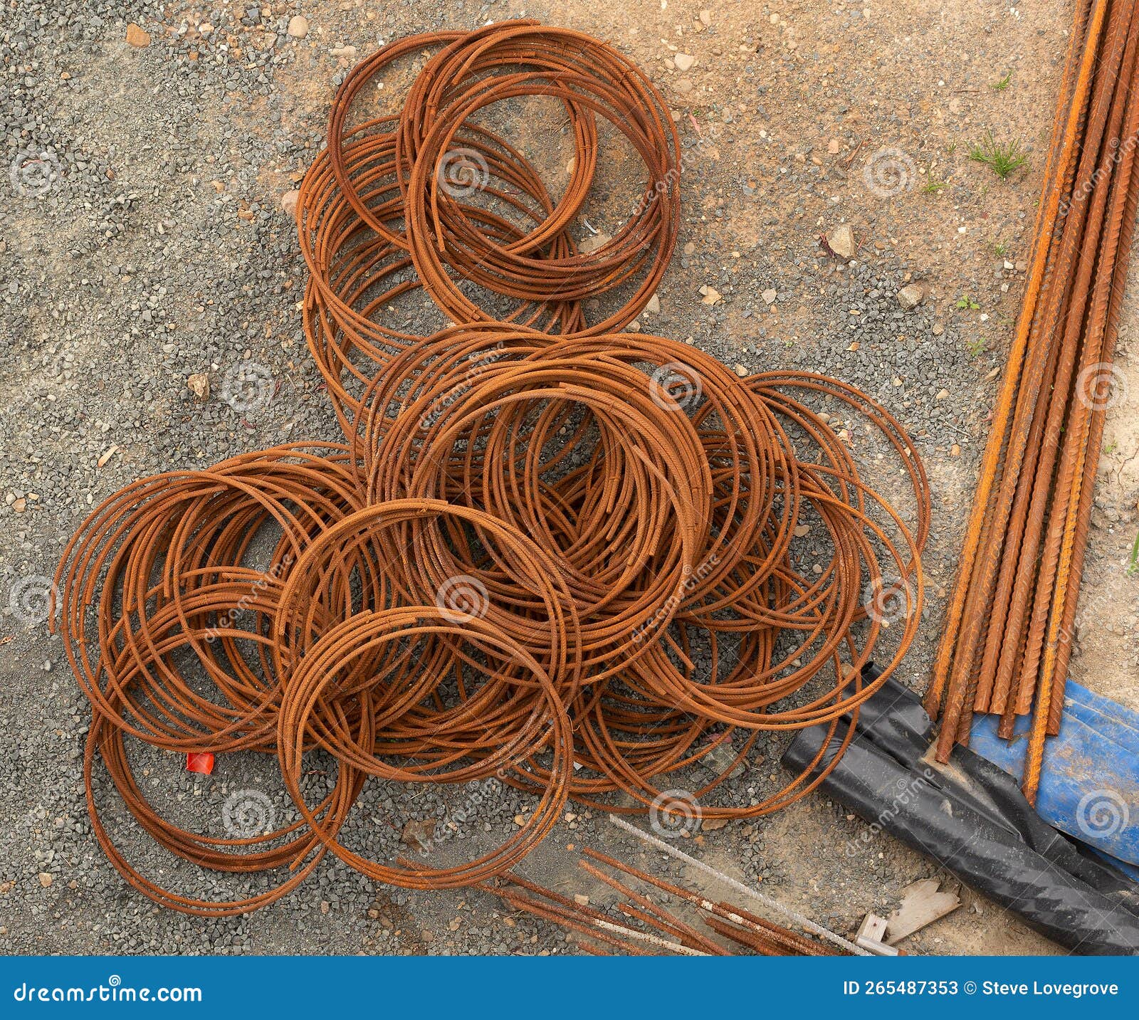 Steel Reinforcing Bars For Strengthening Concrete Structures Stock ...