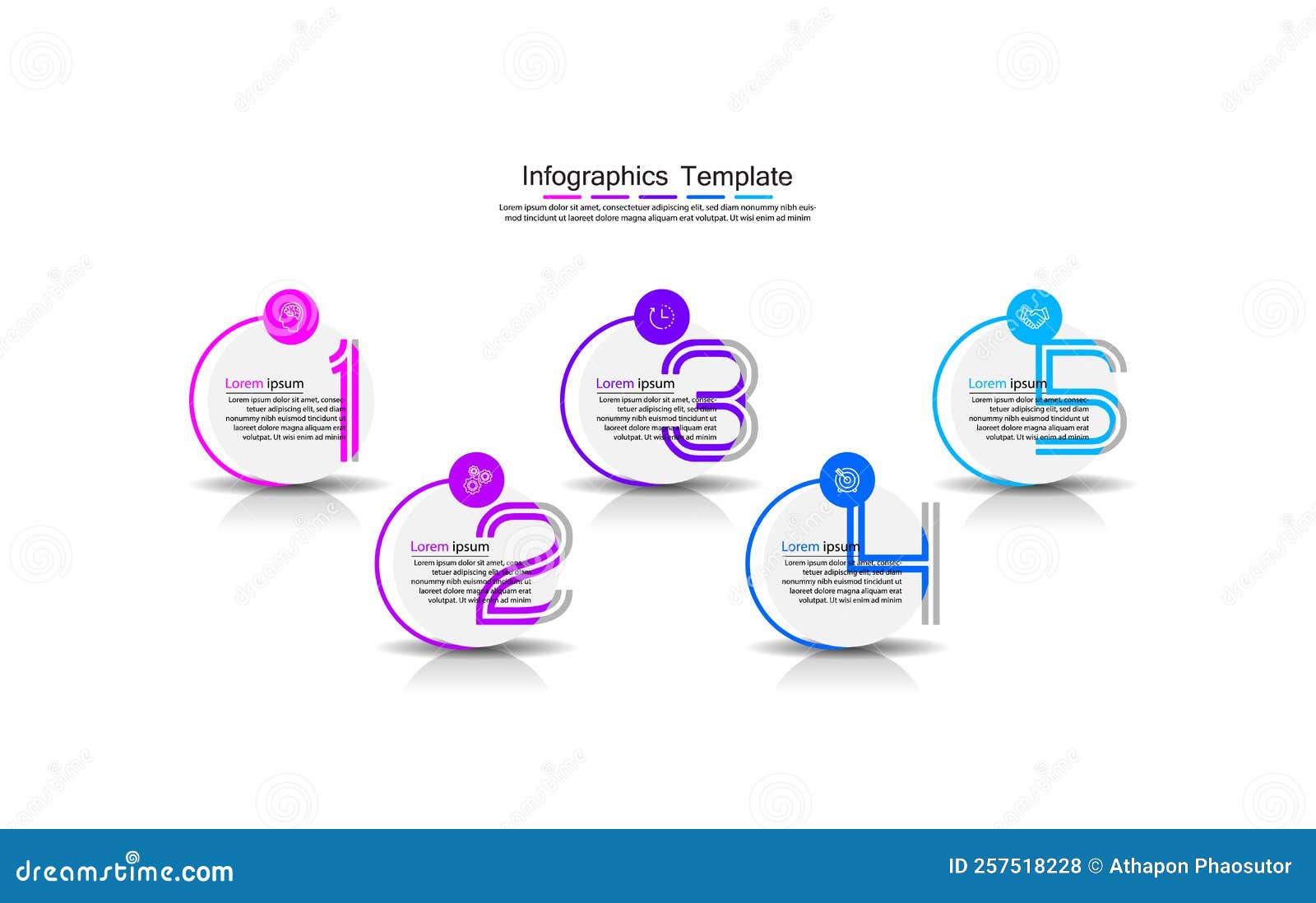 Circular Steps Infographics Business Template Design Stock Vector ...