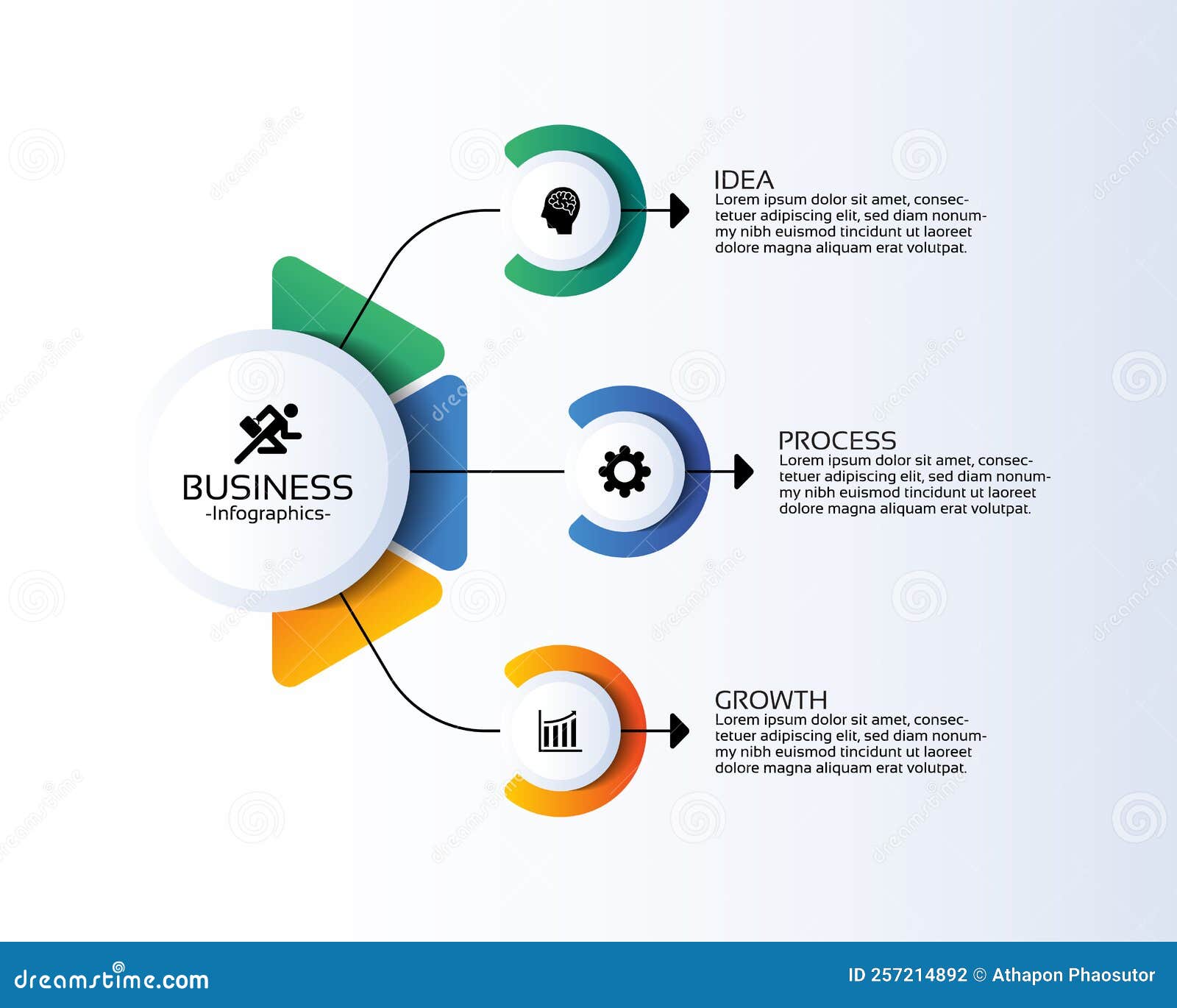 Circular Steps Infographics Template Design Stock Vector - Illustration ...