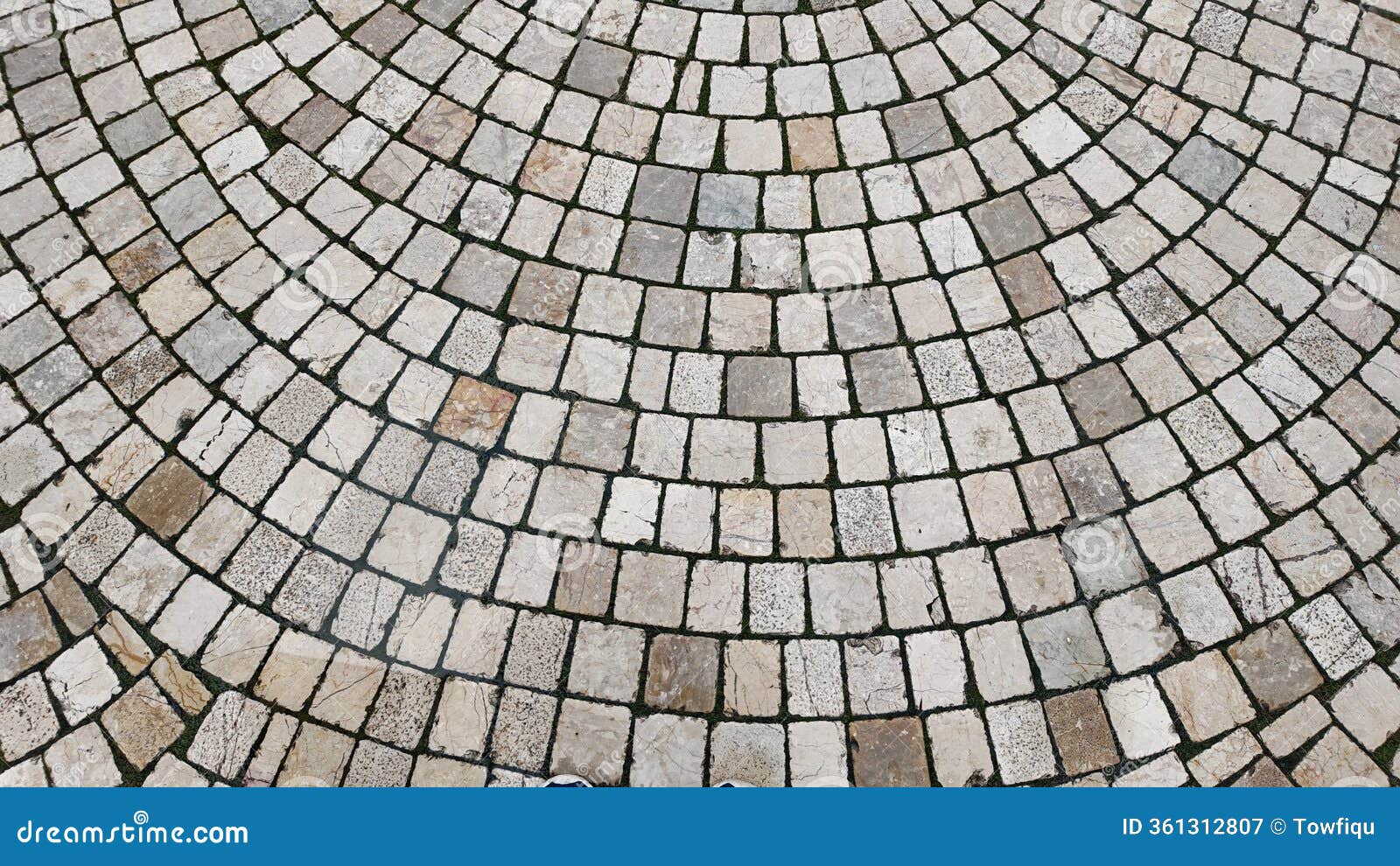 Circular Stone Pavement Design in a Public Square Stock Image - Image ...