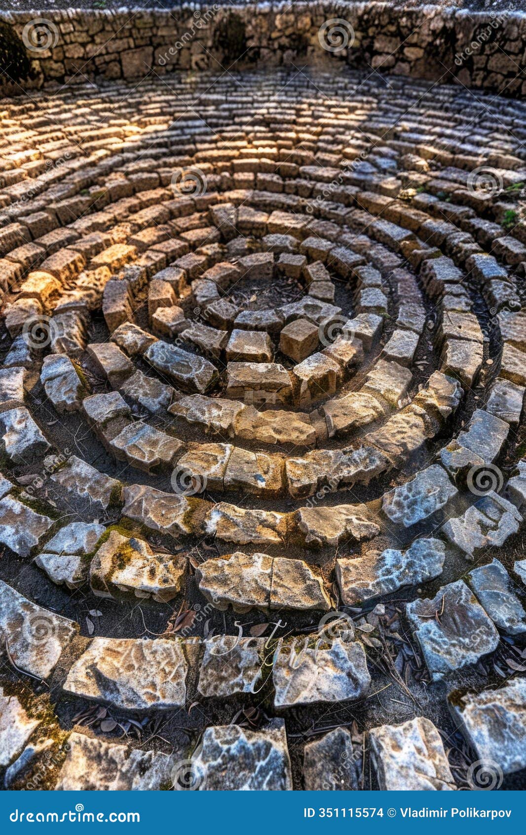 Circular Stone Structure in a Park, Suitable for Landscaping Projects ...
