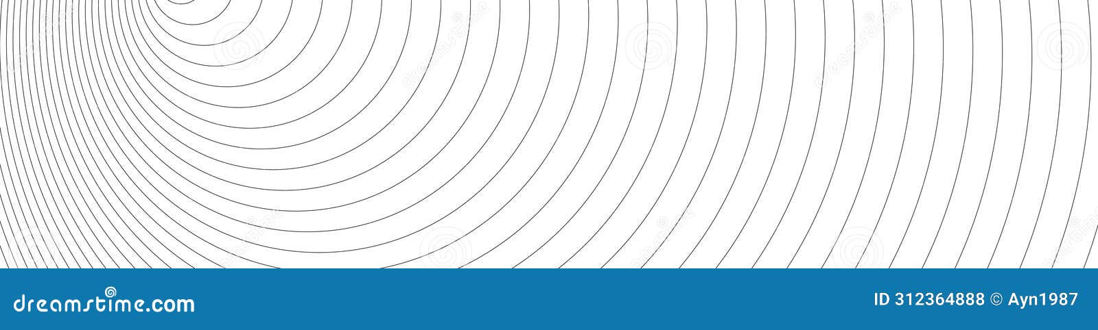 Circular Stripe Backgrounds. Abstract Radial Patterns with Black Lines ...