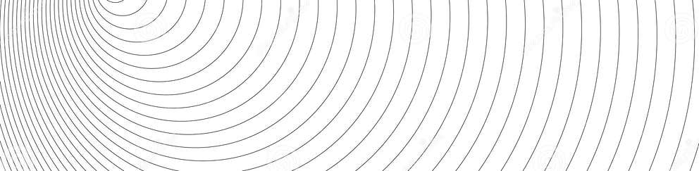 Circular Stripe Backgrounds. Abstract Radial Patterns with Black Lines ...