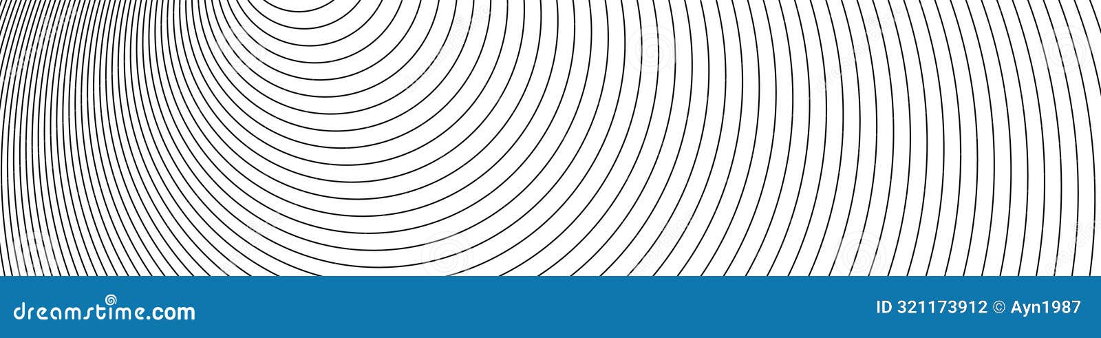 Circular Stripe Backgrounds. Abstract Radial Patterns with Black Lines ...