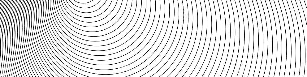 Circular Stripe Backgrounds. Abstract Radial Patterns with Black Lines ...