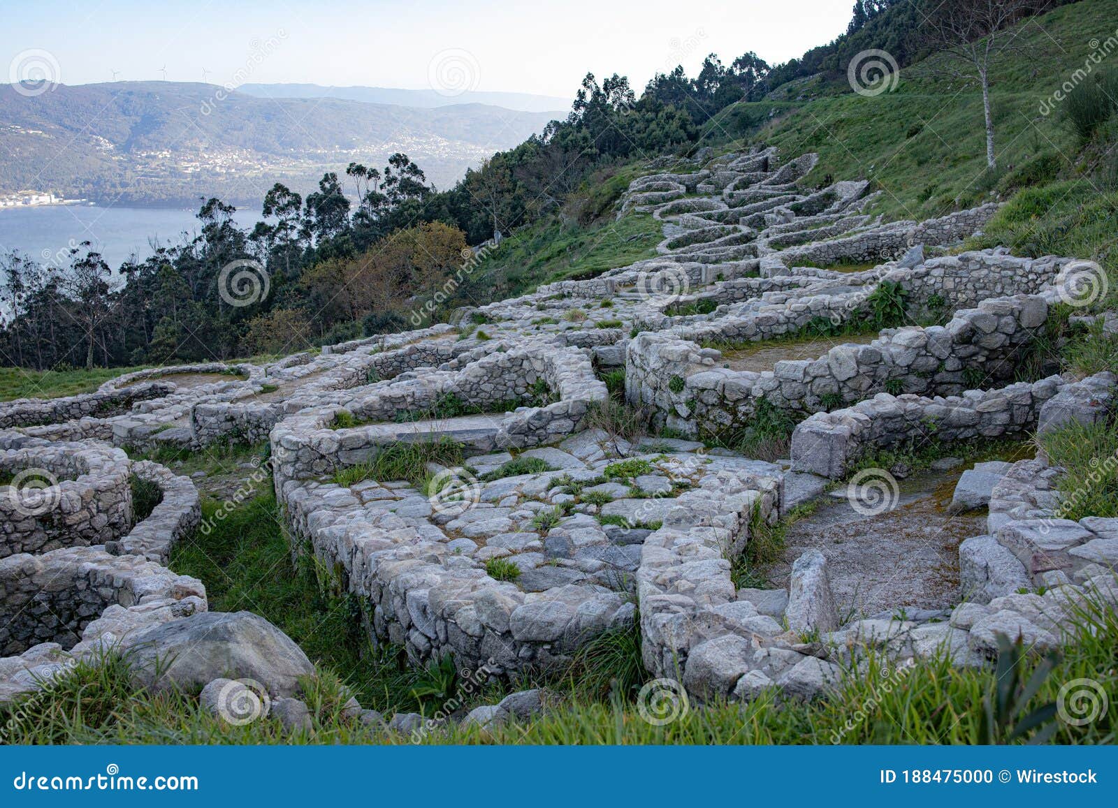 Circular Structures Made of Stone on the Mountain Stock Photo - Image ...