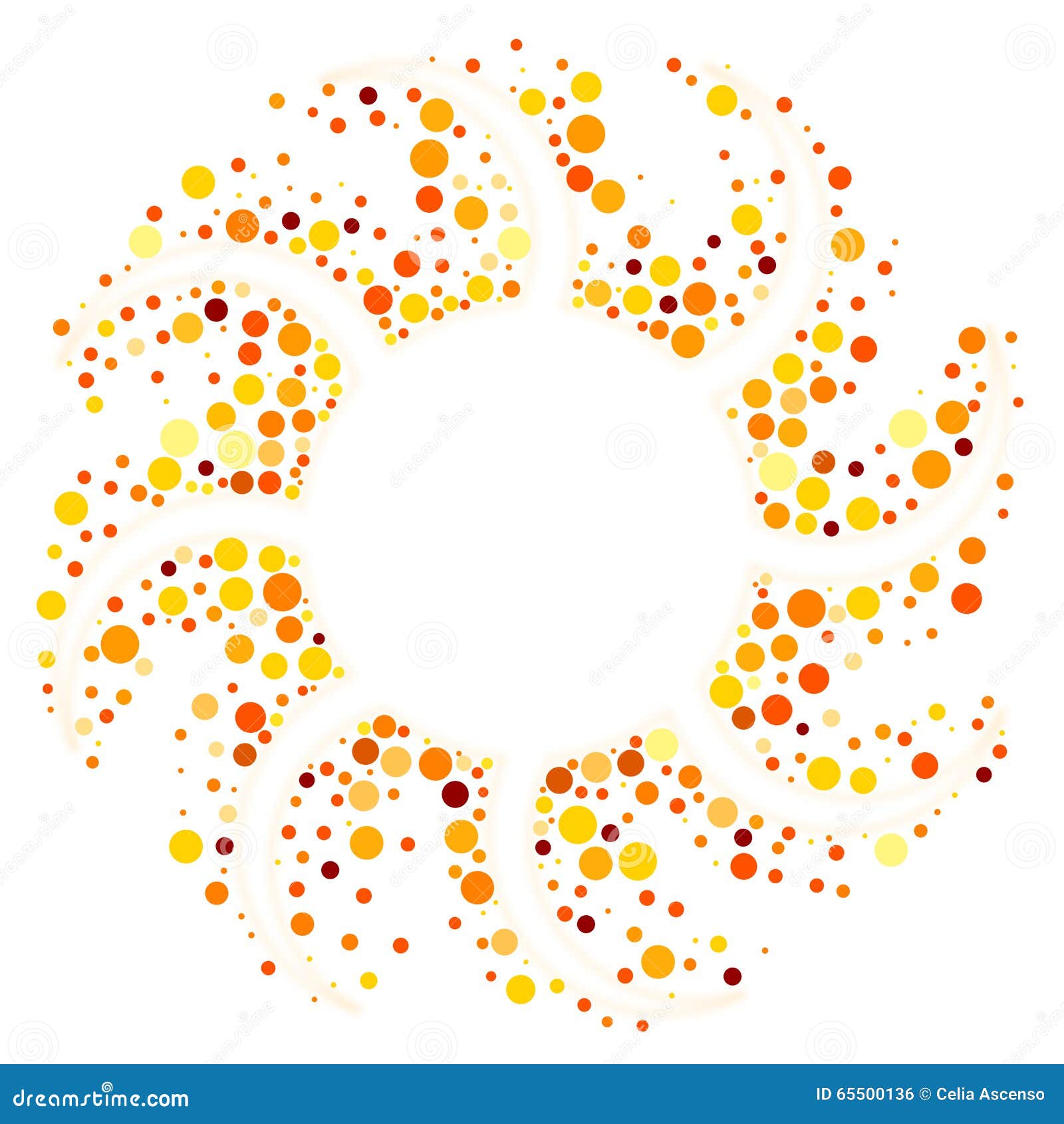 Circular Sun Round Frame Border Stock Illustration - Illustration of ...