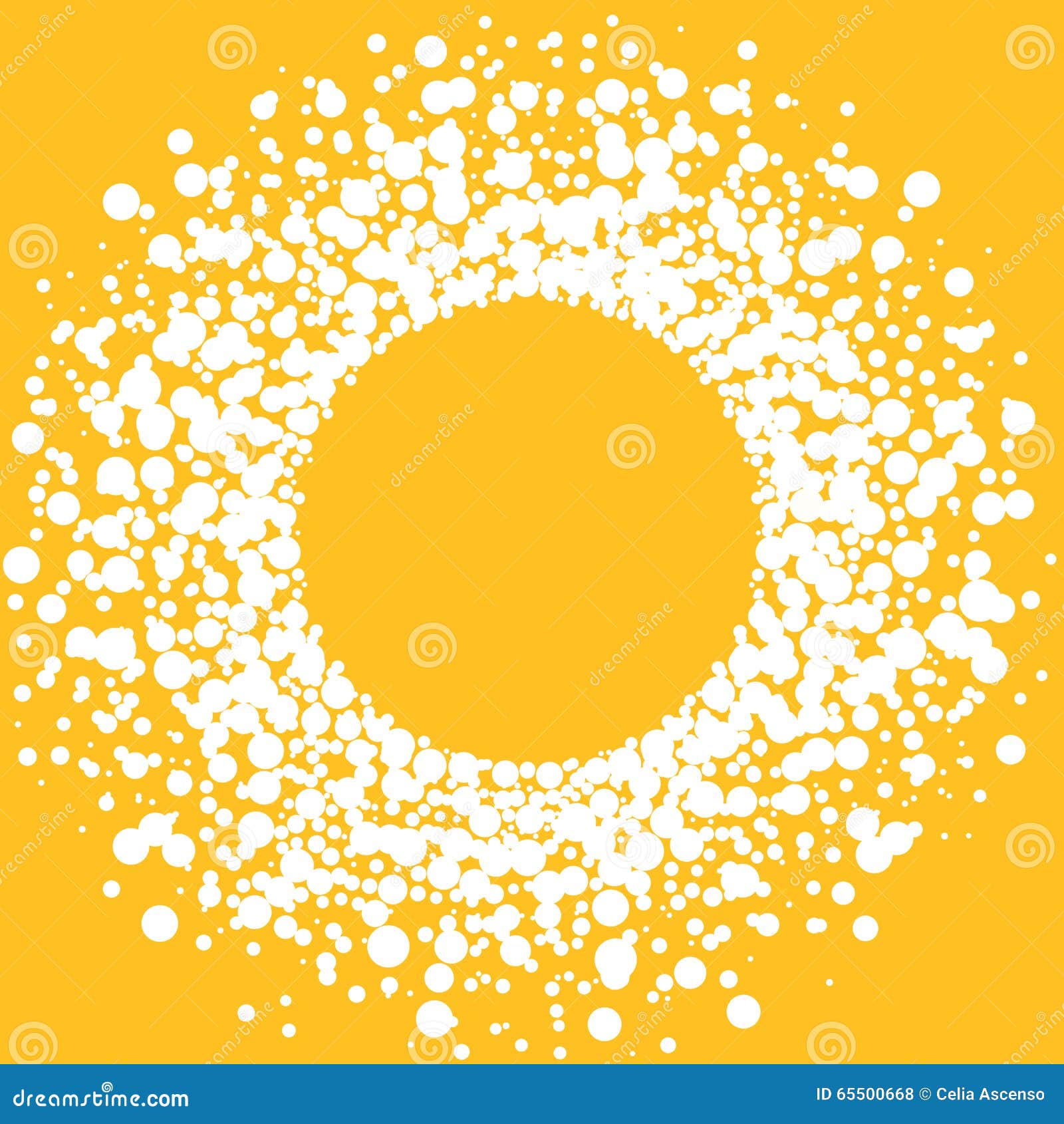 Circular Sun Spots Round Frame Border Stock Illustration - Illustration ...