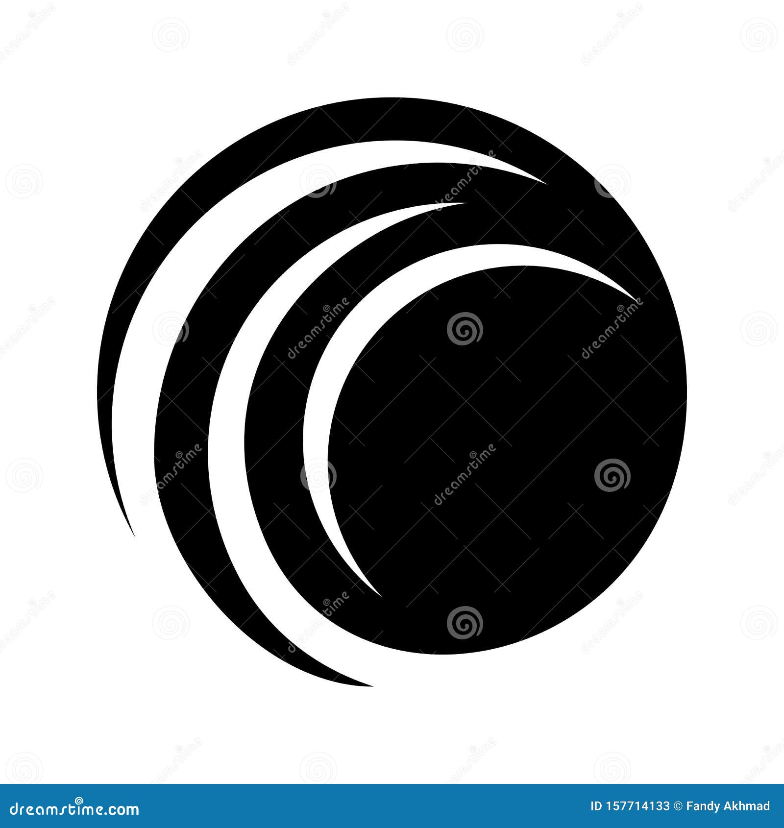 Circular Swirl Abstract Geometric Vortex Logo Design Vector Element ...