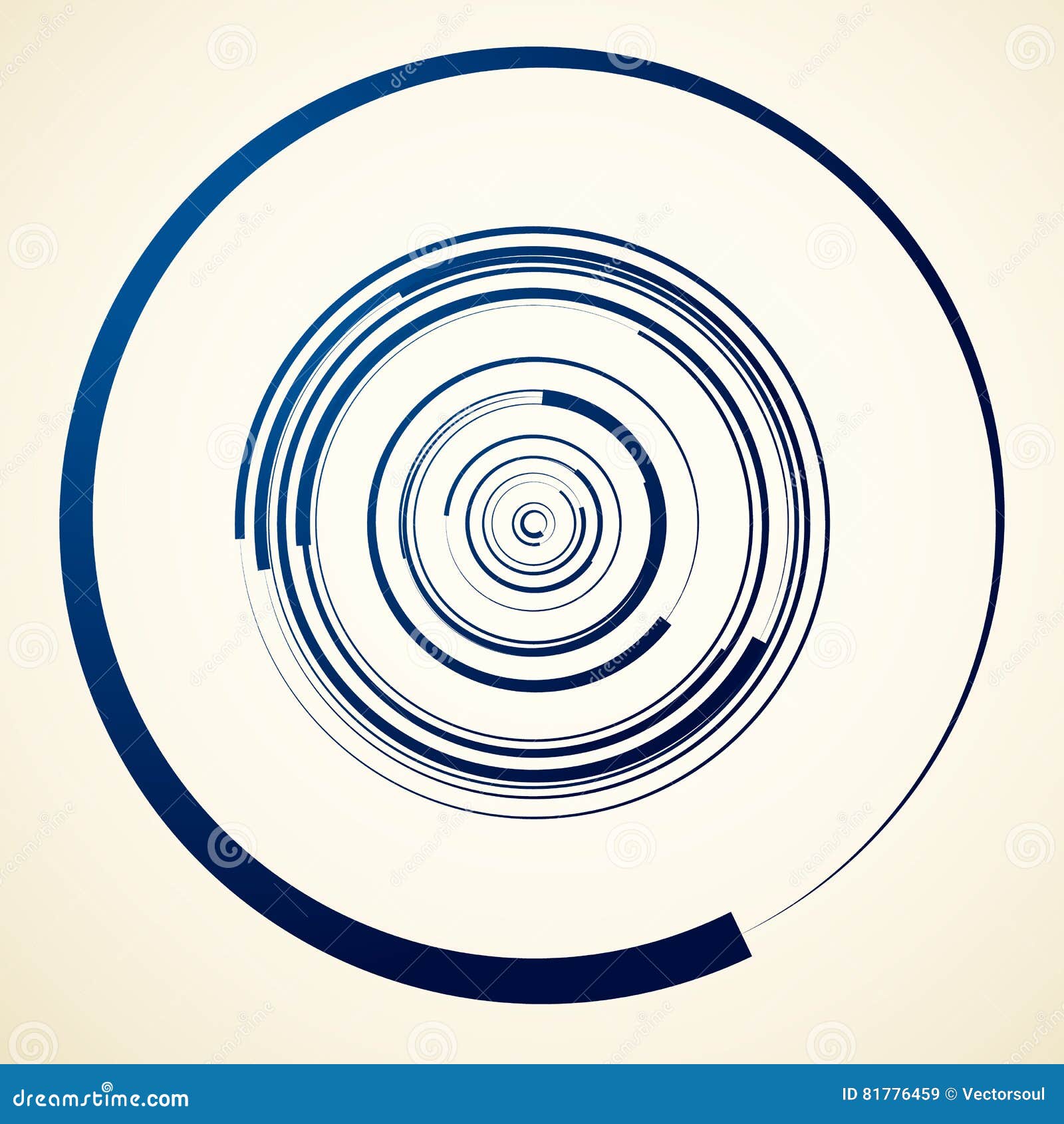 Circular Swirl, Spiral Illustration - Random Concentric Circles Stock ...