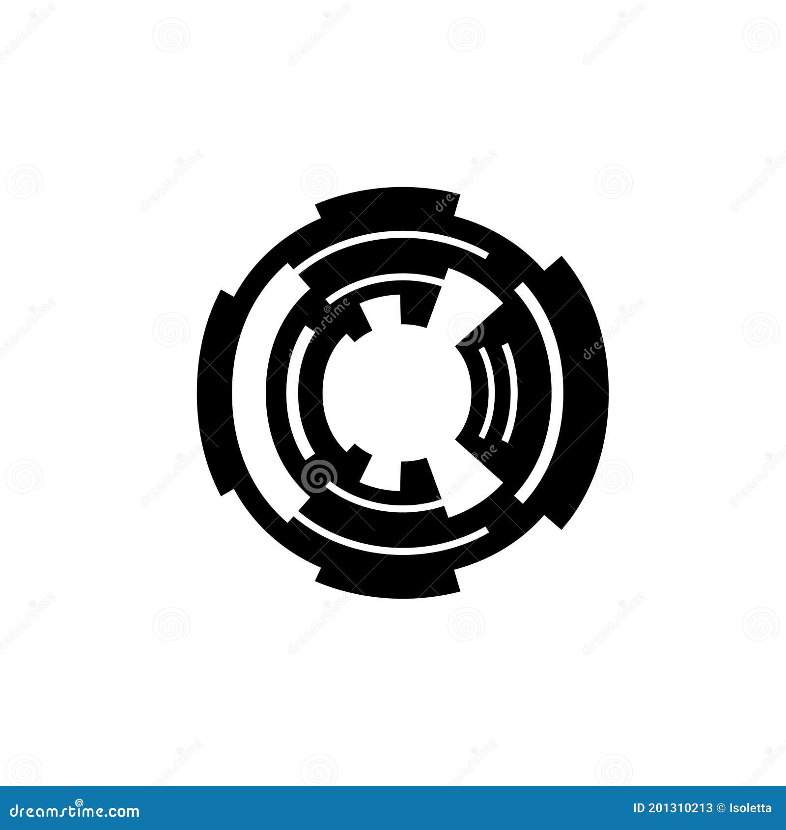 Circular Symbol or Sign, Design Element for Logo, Emblem, Icon on White ...