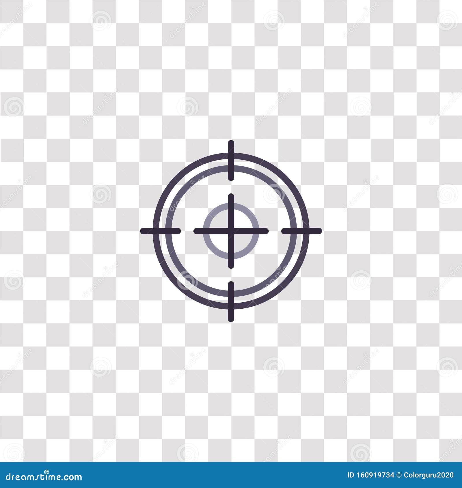 Circular Target Icon Sign and Symbol. Circular Target Color Icon for ...