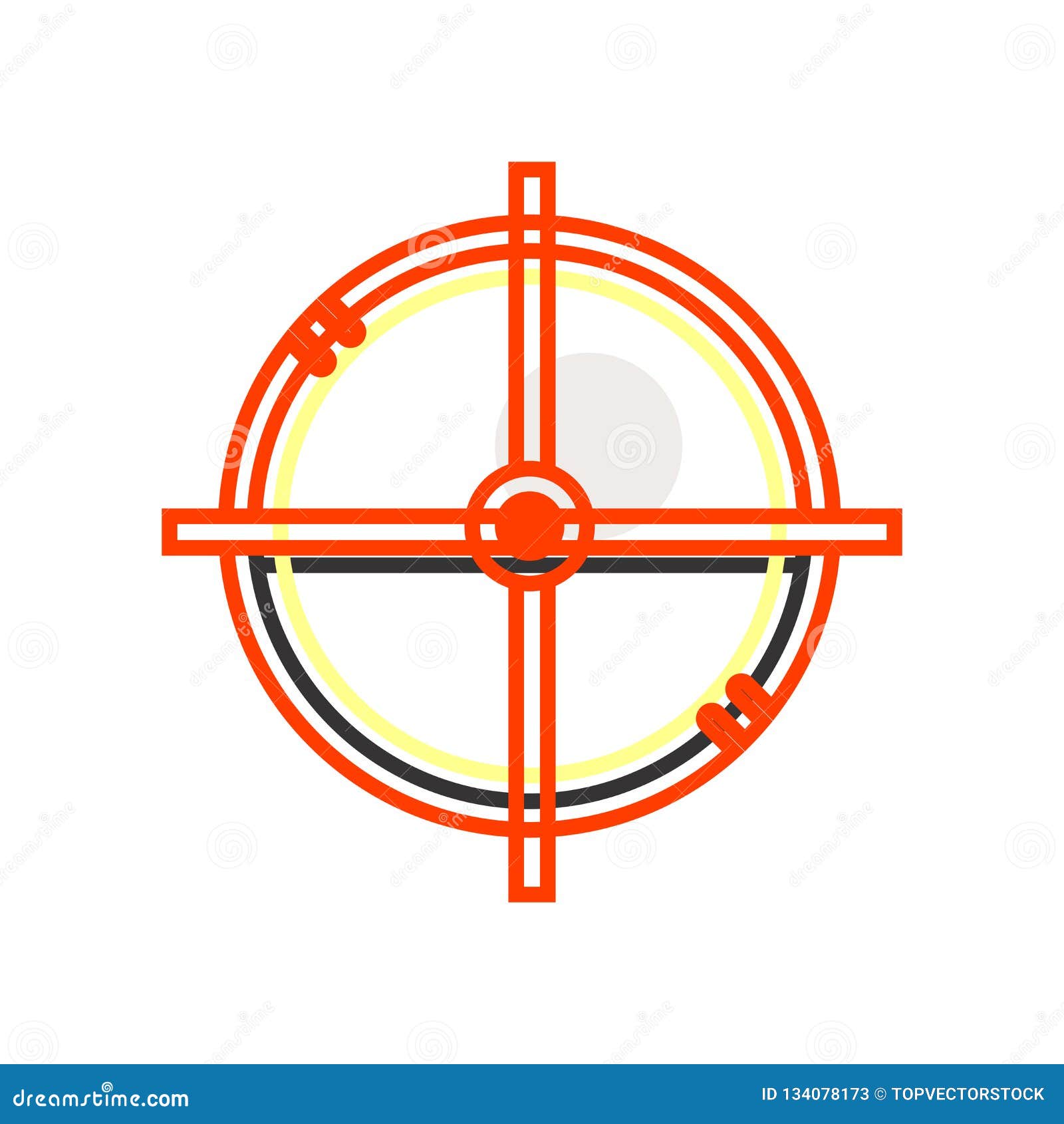 Circular Target Icon Vector Sign and Symbol Isolated on White ...