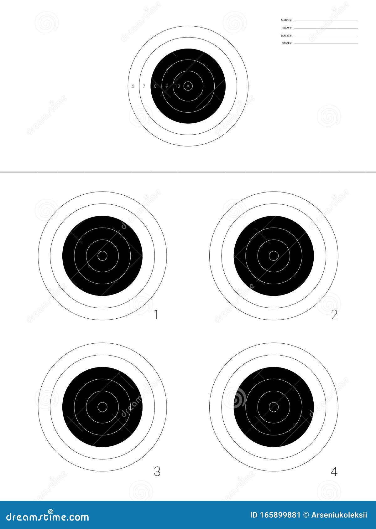 Circular Target for the Shooting Practice Stock Vector - Illustration ...