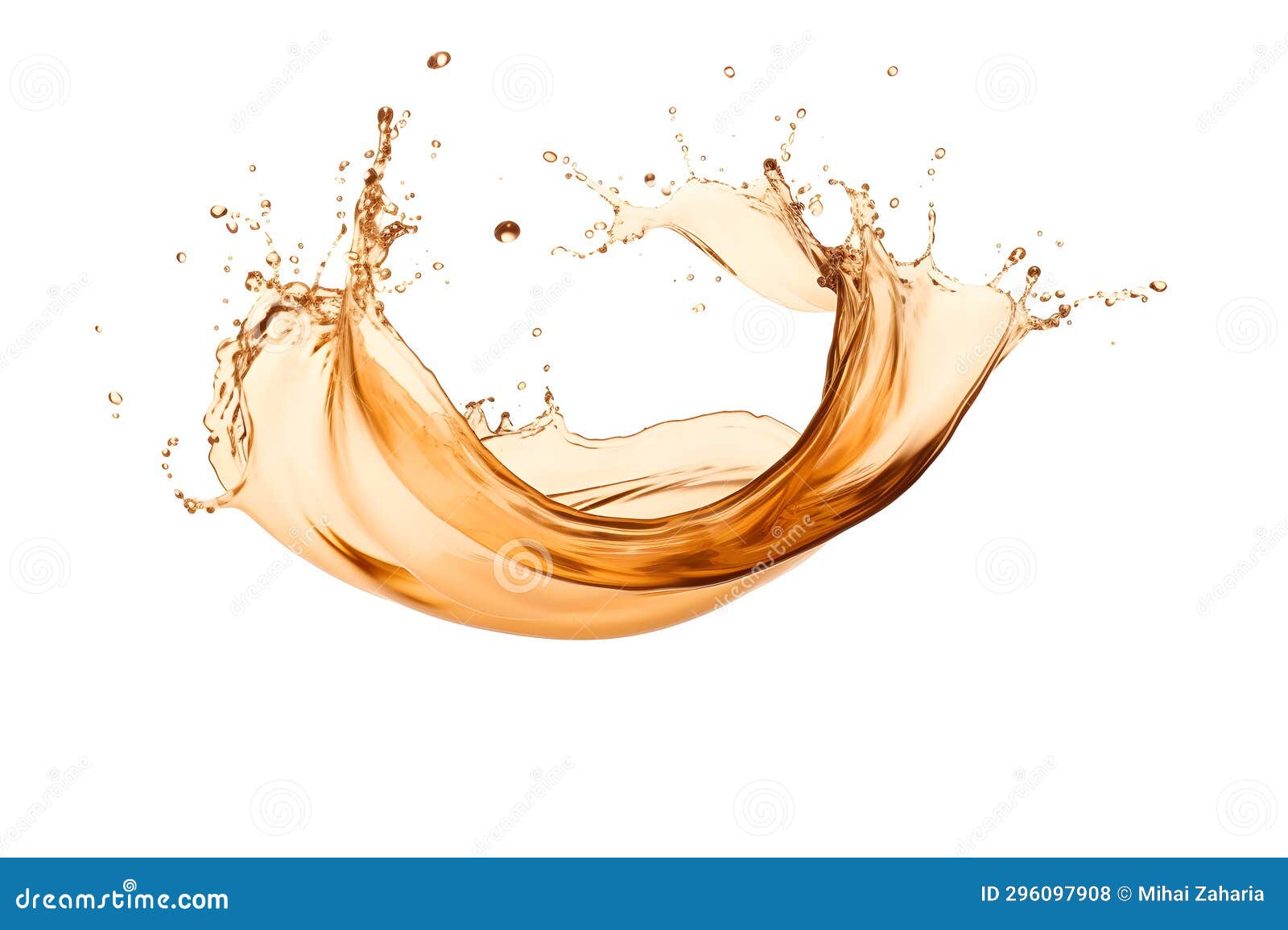 Circular Tea Splash Wave Isolated on White Background. Generative AI ...