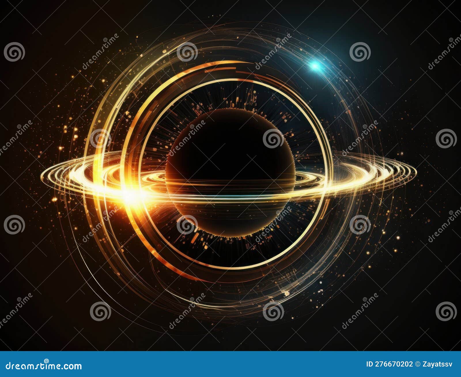 Circular Tech Science Global Orbit Light Effect Background. Global ...