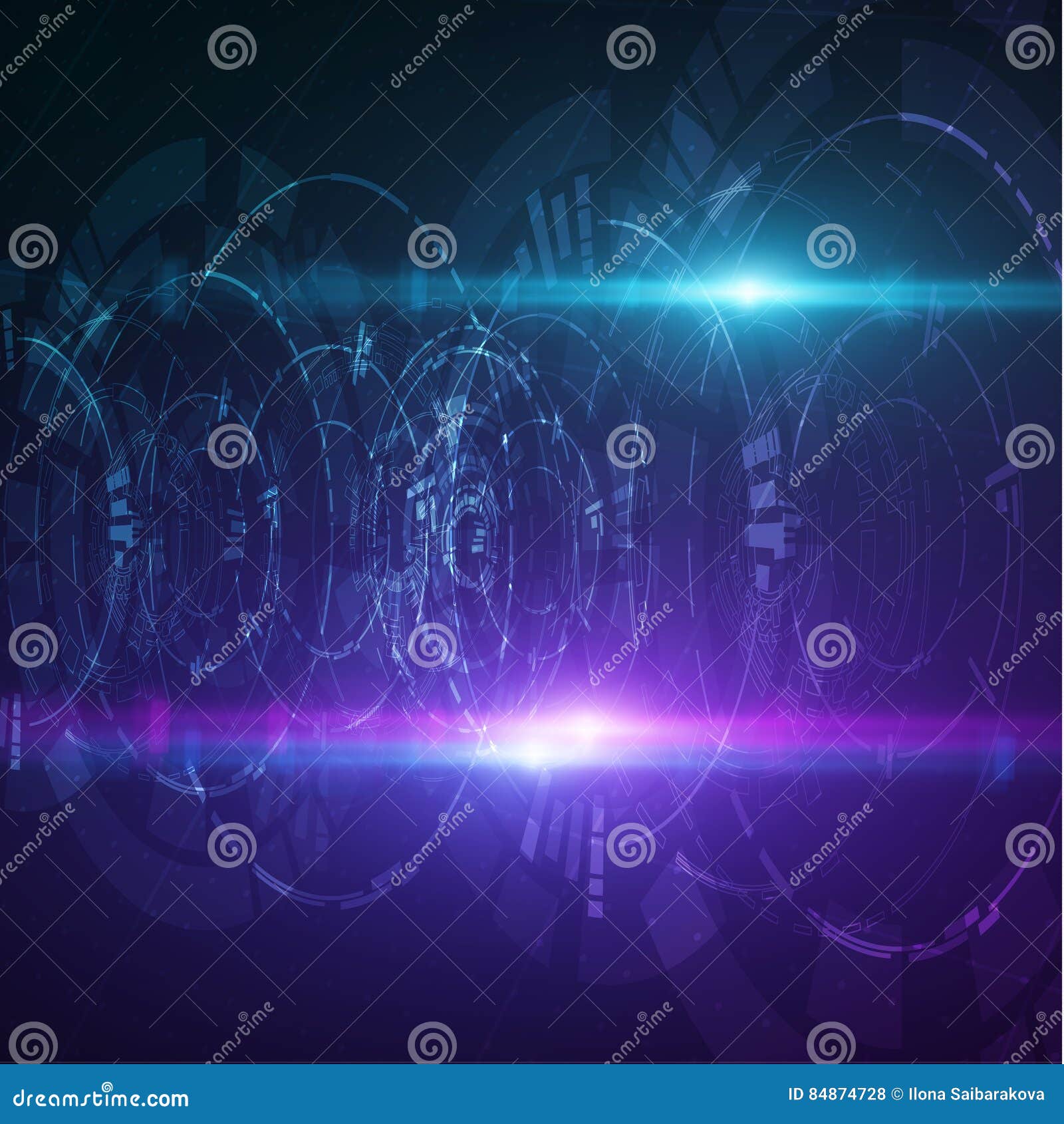 Circular Technological Shapes. EPS10 Stock Vector - Illustration of ...